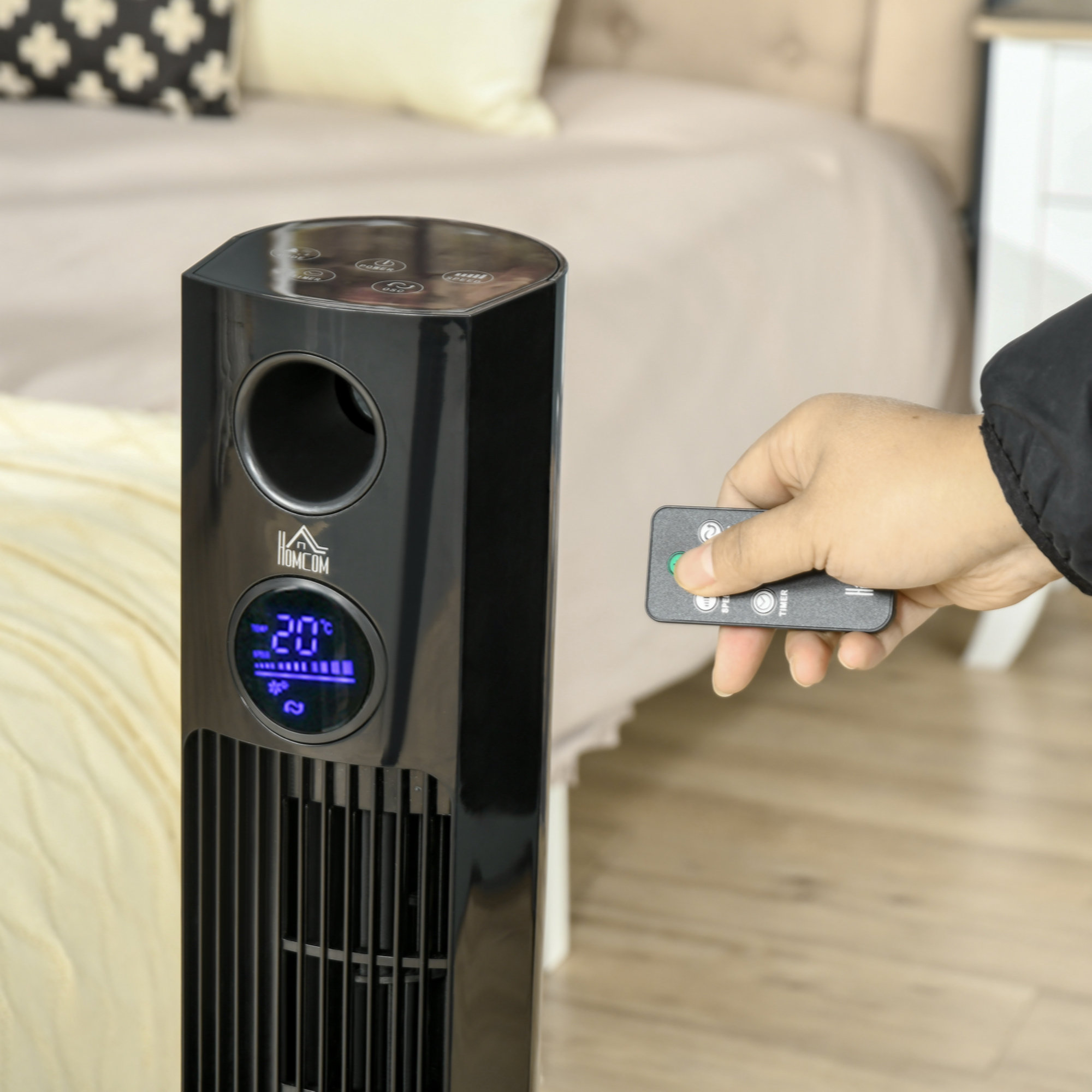 Myhomekeepers 37.75" Tower Fan For Bedroom Cooling With Aroma Diffuser ...