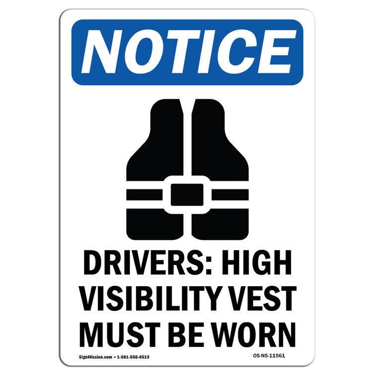 SignMission Drivers High Visibility Sign | Wayfair