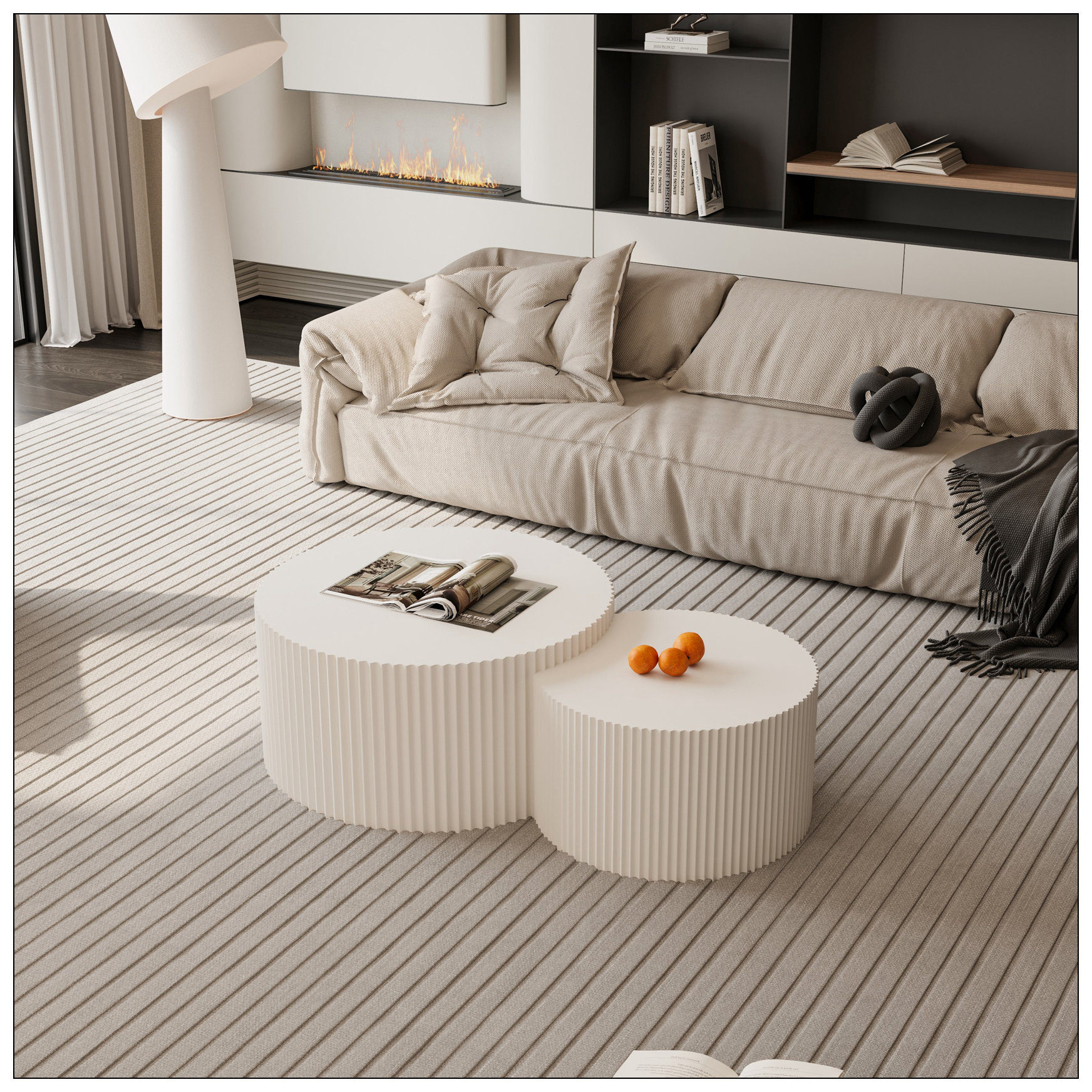 Brayden Studio Vertical Stripe Design Nesting Coffee Table Set ...