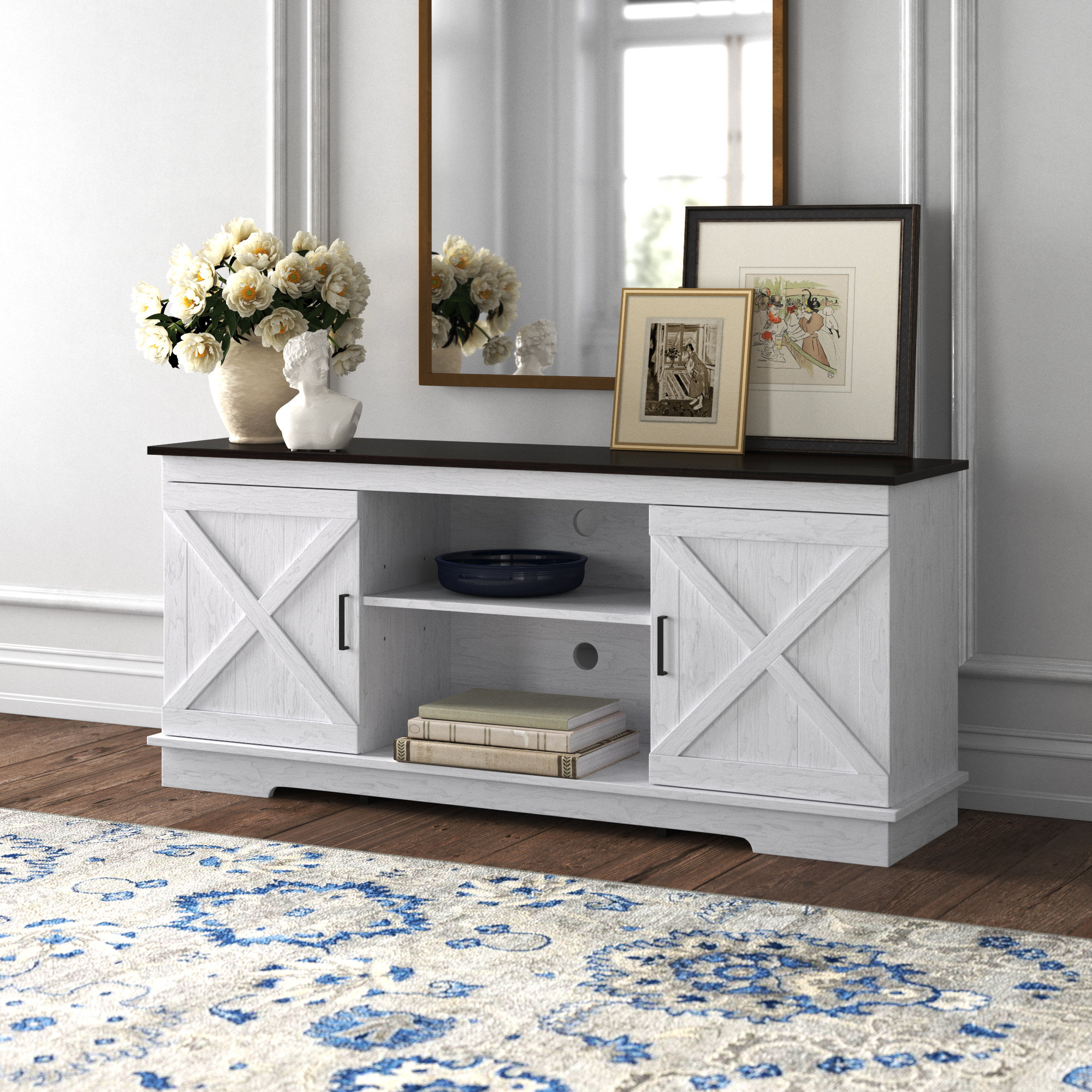 Laurel Foundry Modern Farmhouse Altizer Farmhouse 59" Console TV Stand ...
