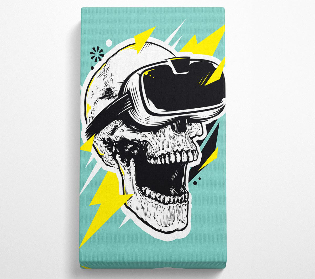 Happy Larry Video Game Shocked Skull - Wrapped Canvas Art Prints ...