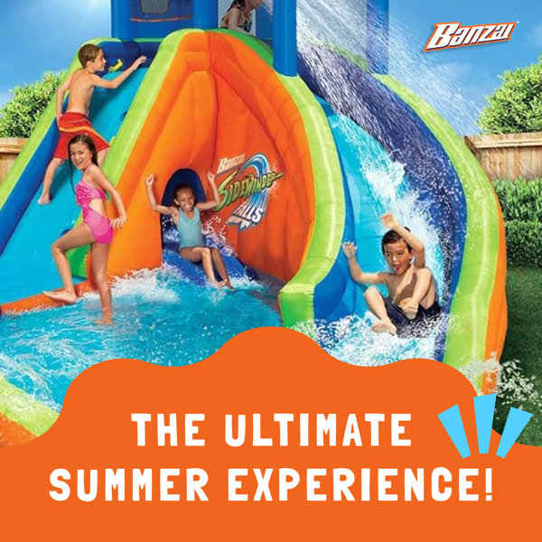 Banzai Sidewinder Falls Inflatable Outdoor Adventure Splash Water Park ...