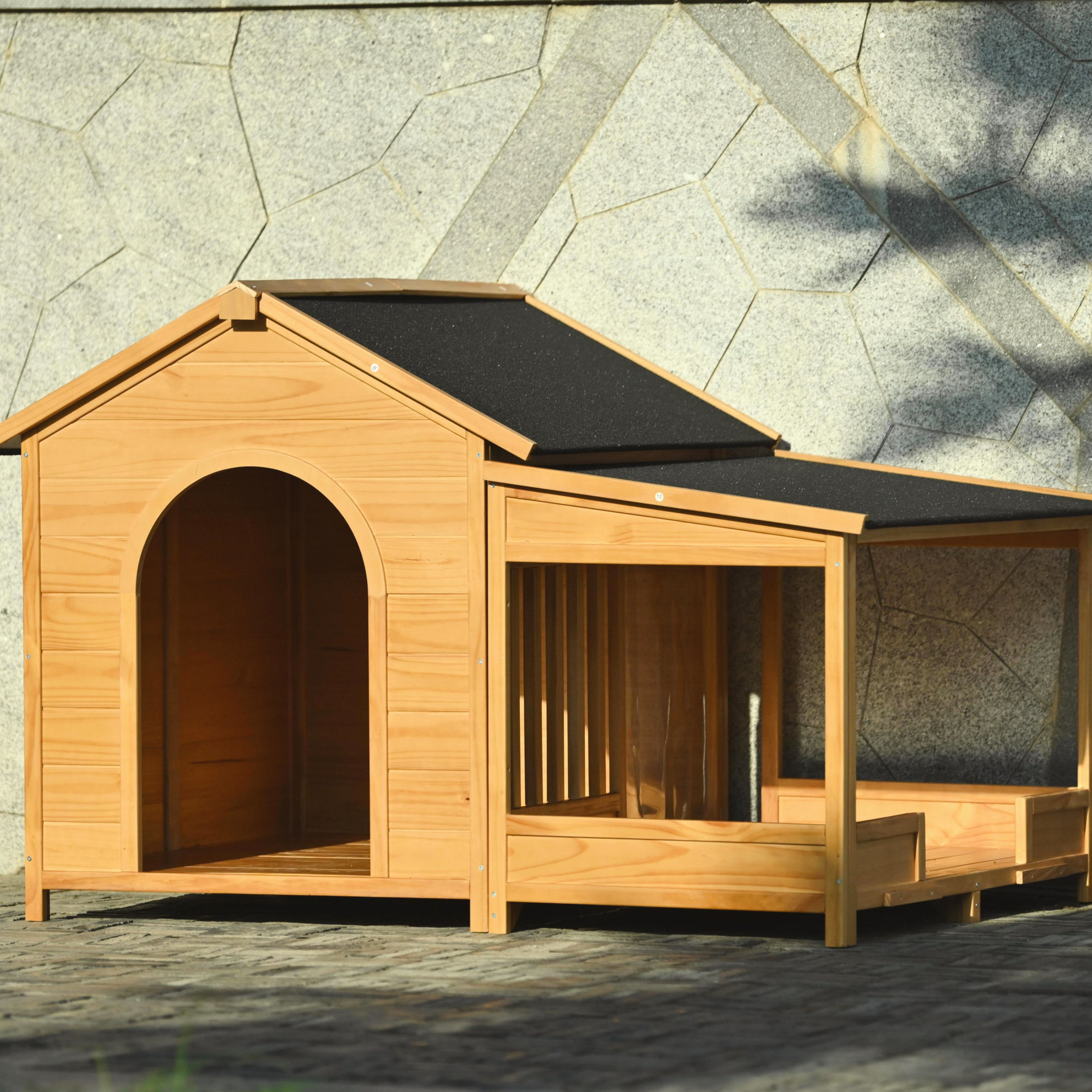 One Allium Way 60.2" Outdoor Dog House For Medium And Large Pets ...