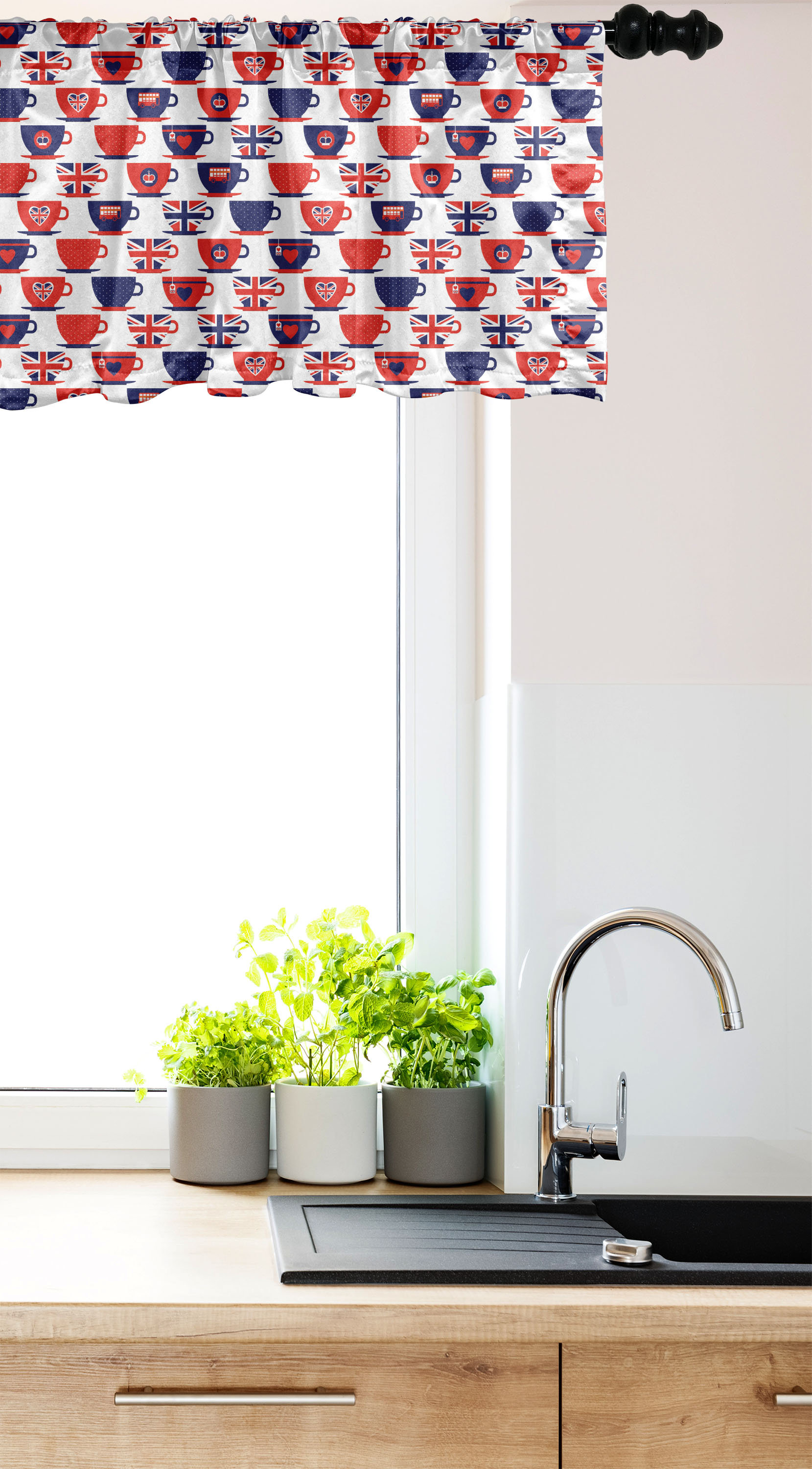 Ambesonne London Valance Pack of 2 Tea Party Flag Cups | Wayfair