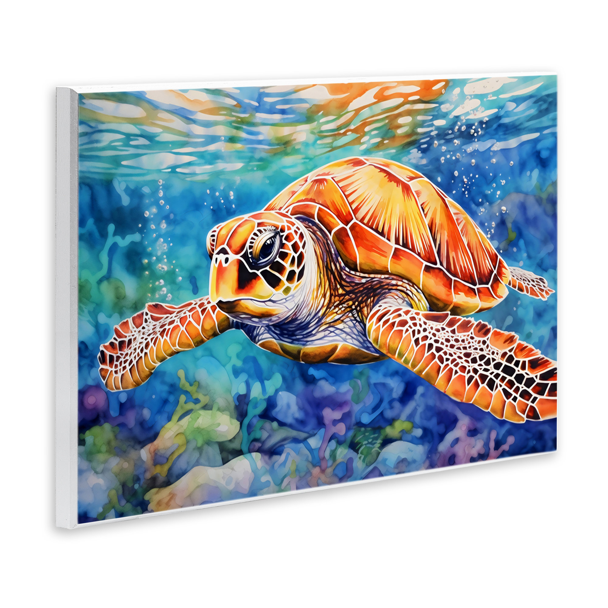 Bayou Breeze Brown Sea Turtle Under Surface Wall Plaque, design by LSR ...