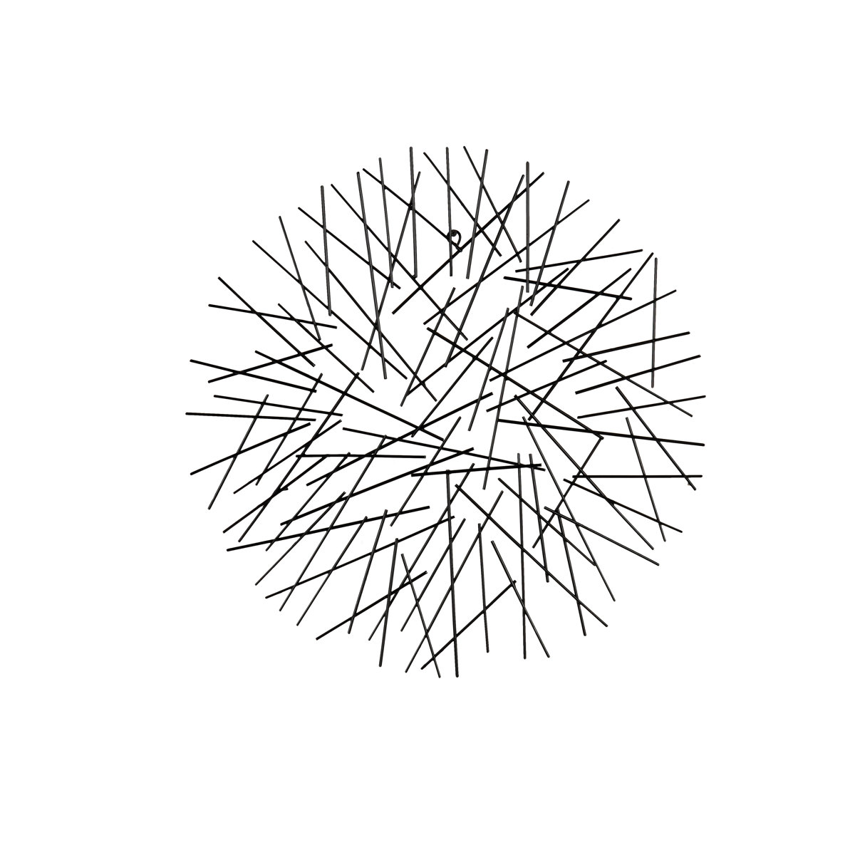 Wrought Studio™ Metal Overlapping Stick Abstract Black Wall Decor | Wayfair