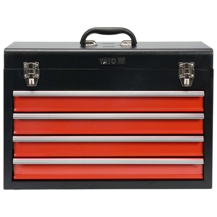 vidaXL Yato Tool Box with 4 Drawers 52 x 21.8 x 36cm | Wayfair.co.uk