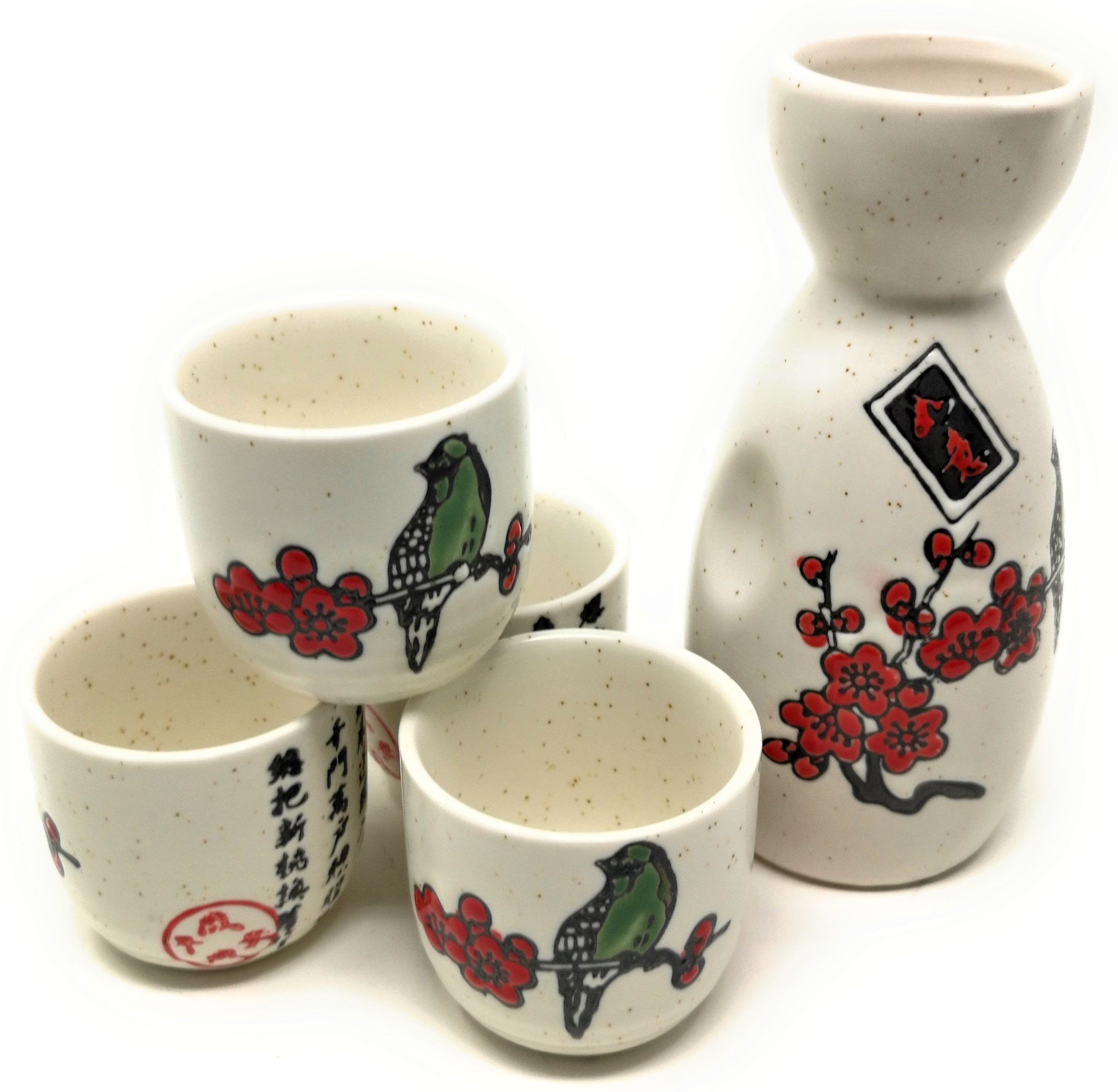 Wildon Home® 5-Piece Sake Set, Durable Ceramic Japanese Sake Set With 1 ...
