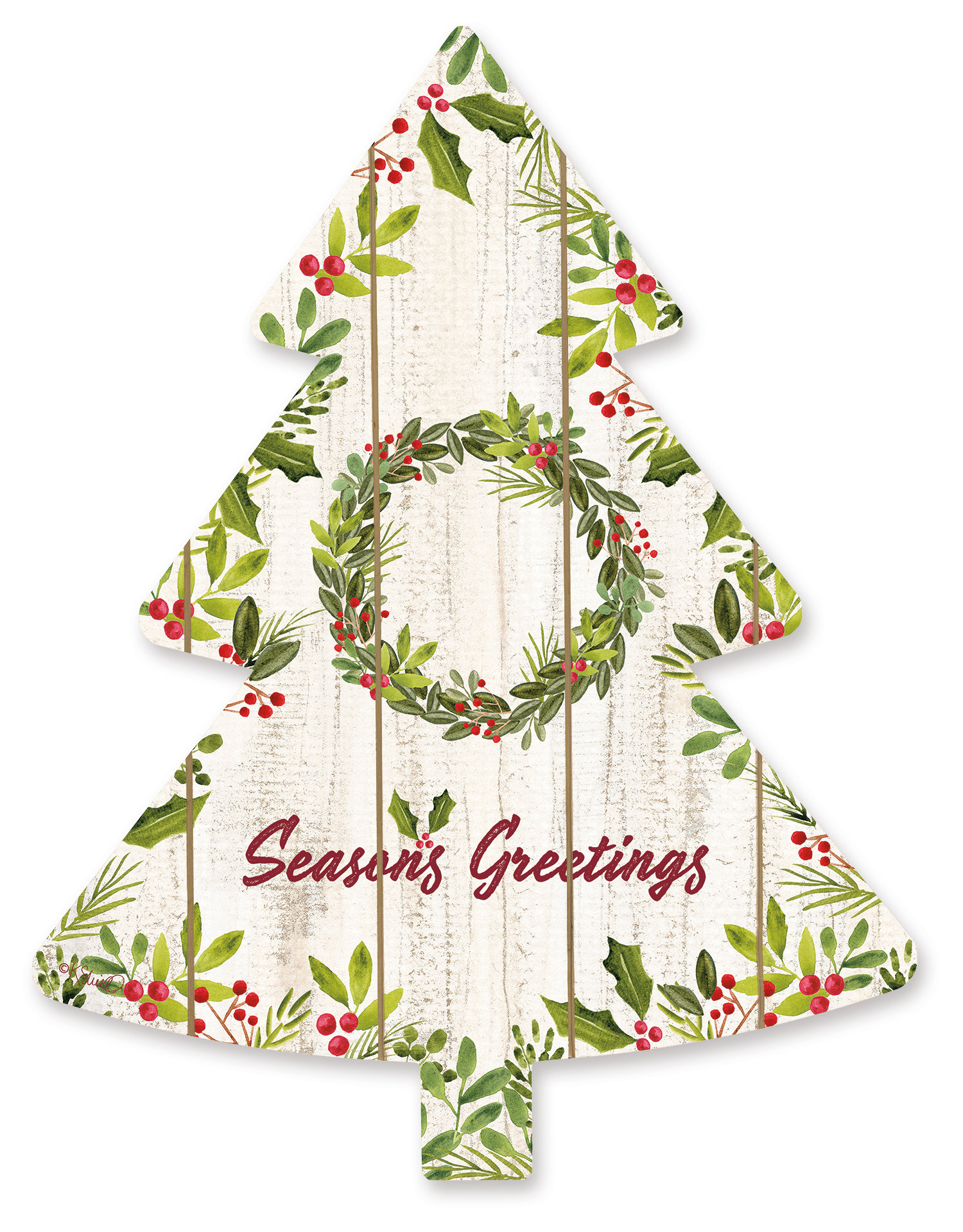 The Holiday Aisle® Season's Greetings Christmas Tree Cutouts - Wayfair ...