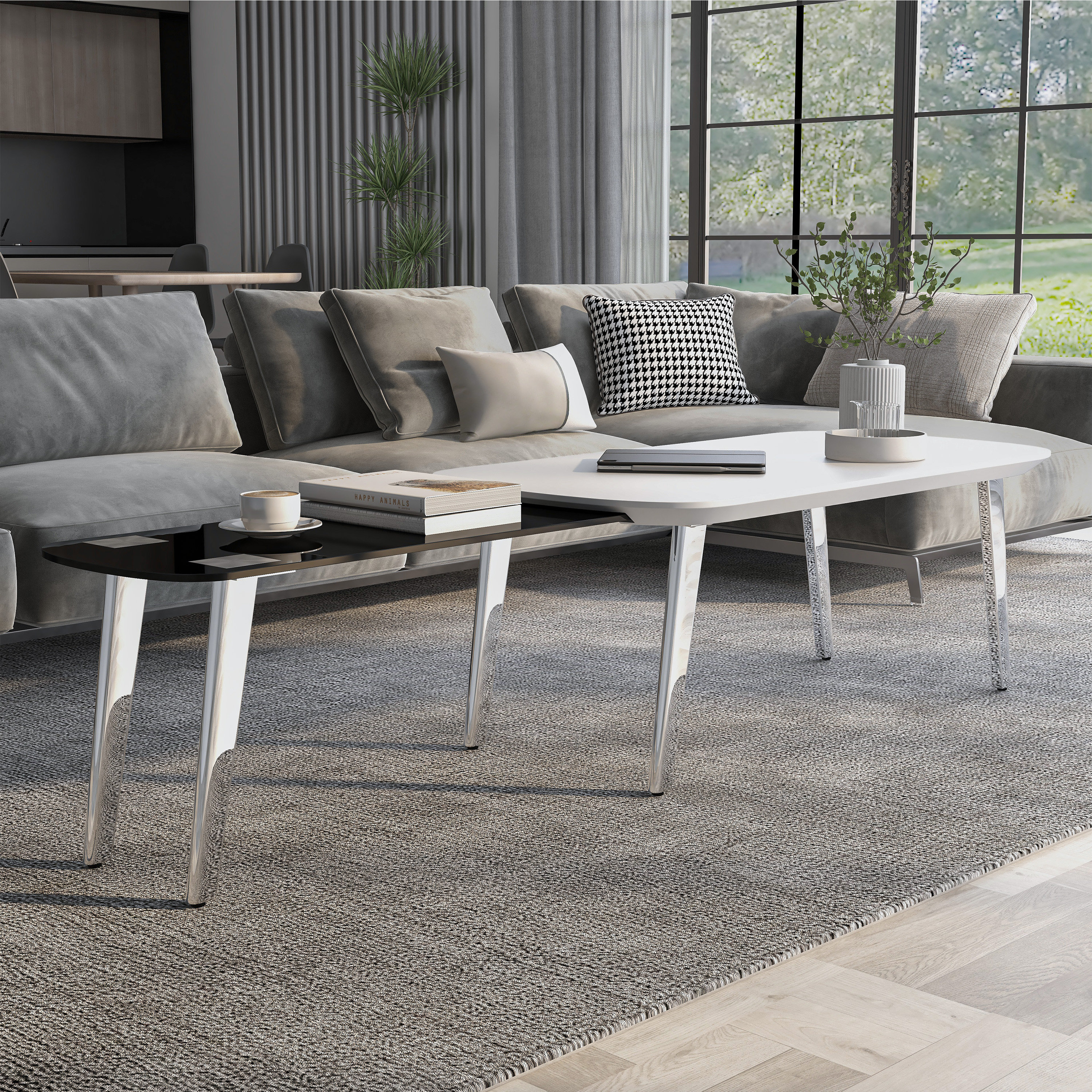 Orren Ellis Extendable 6 Legs Coffee Table | Wayfair