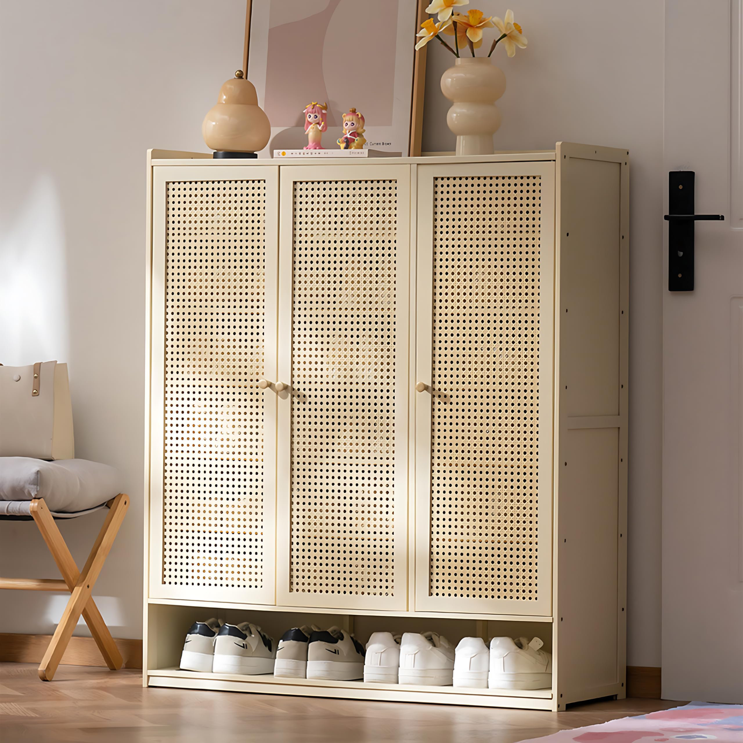 Bay Isle Home™ 8 Tier Bamboo Shoe Cabinet With Acrylic Door ...