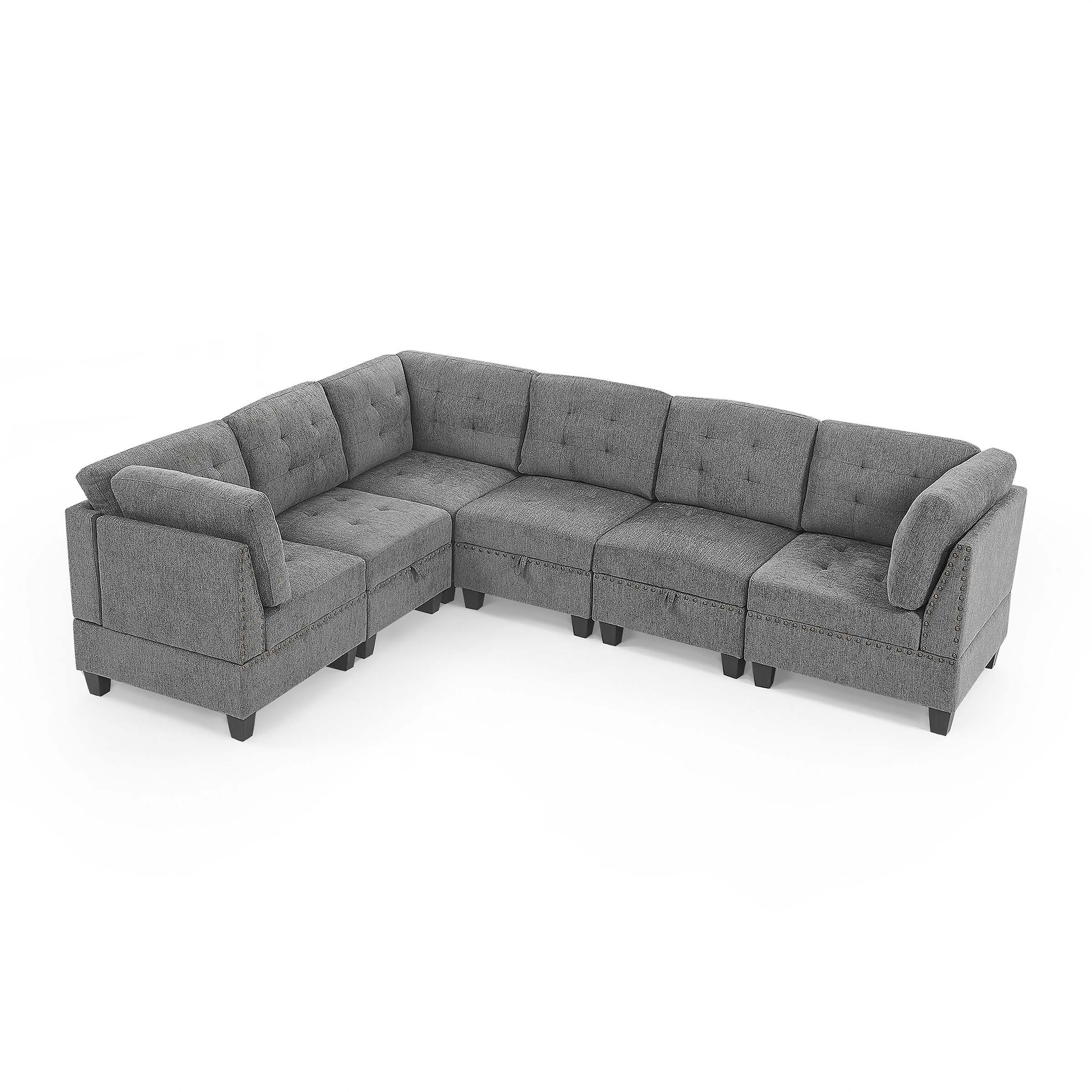 Latitude Run® L Shape Modular Sectional Sofa,DIY Combination,Includes ...