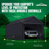 Caravan Canopy Domain 20x10 Foot Carport Tent Sidewalls, Black ...
