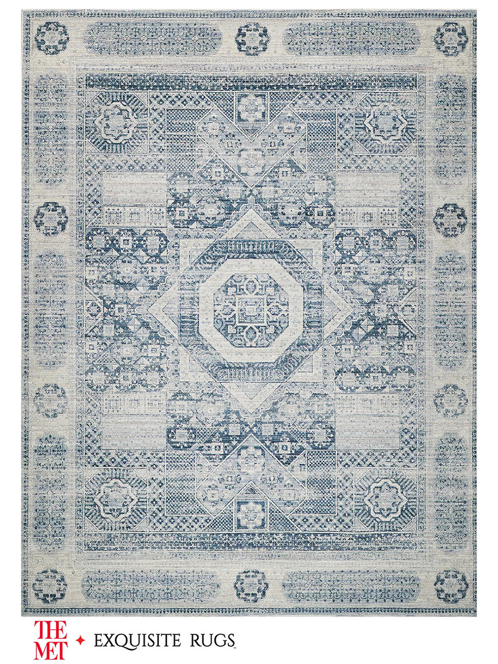 EXQUISITE RUGS The Met x Exquisite Rugs Vintage Looms Light Blue/Blue ...