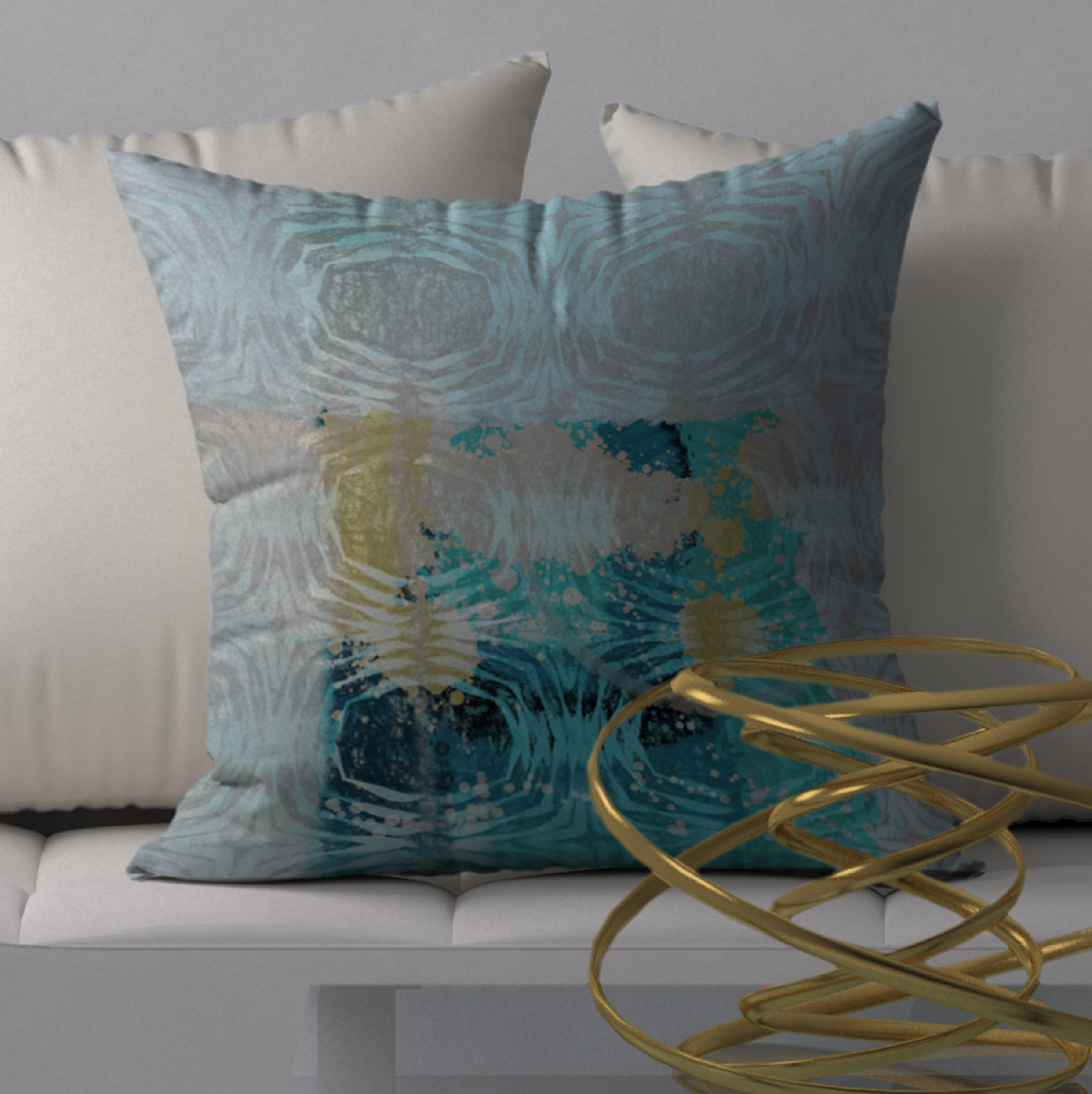 LeRoi Products Abstract Reversible Throw Pillow | Wayfair