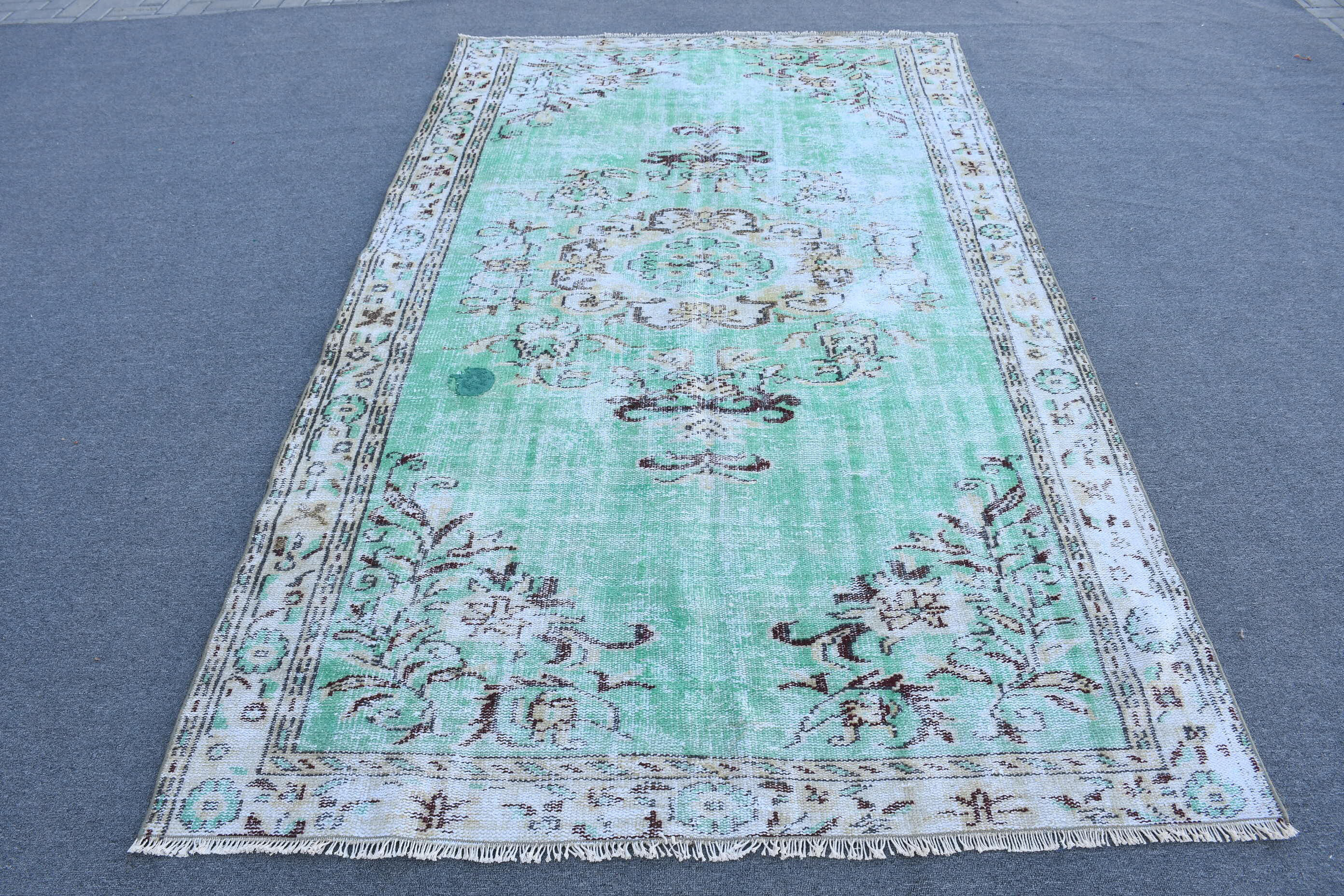 Bungalow Rose Large Vintage Green Rug Perfect for Dining Room Decor and ...