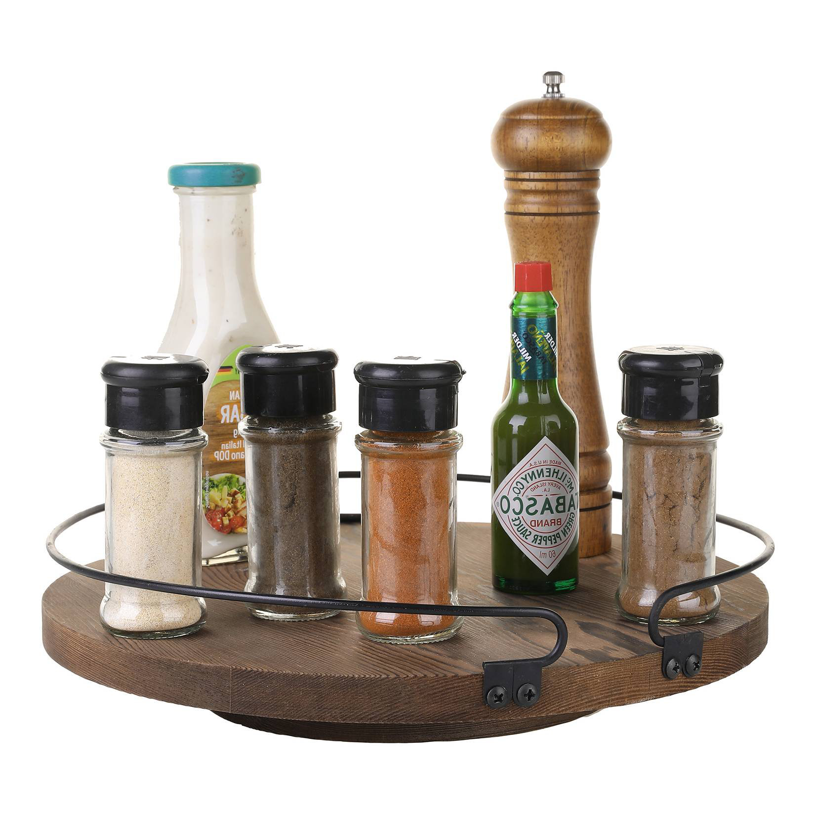 Millwood Pines Tulia Tabletop Turntable Condiment Spice Rack | Wayfair