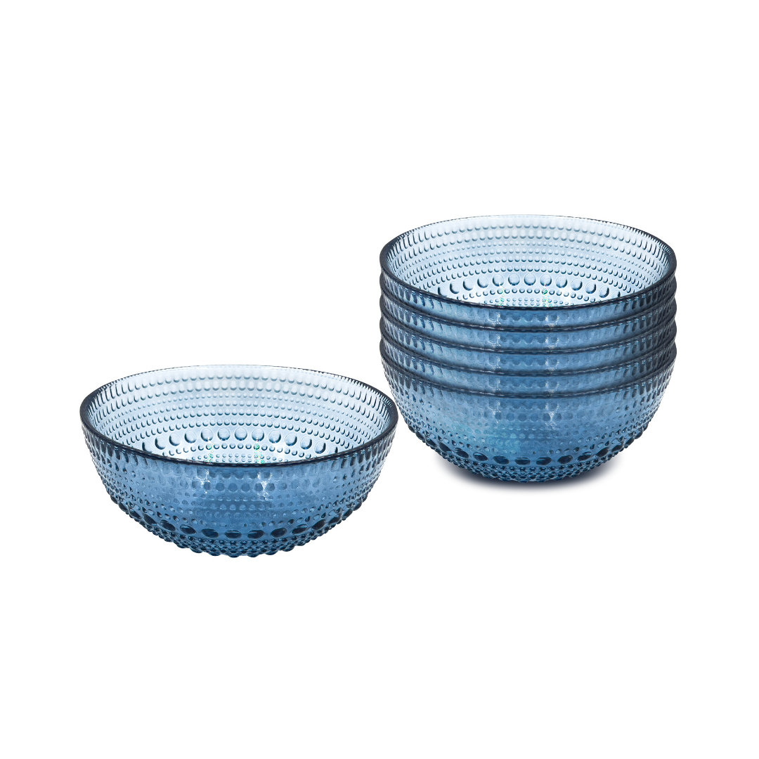 Ivy Bronx 6 Piece Blue Hobnail Bowl Set – Kitchen Bowls & Reviews | Wayfair