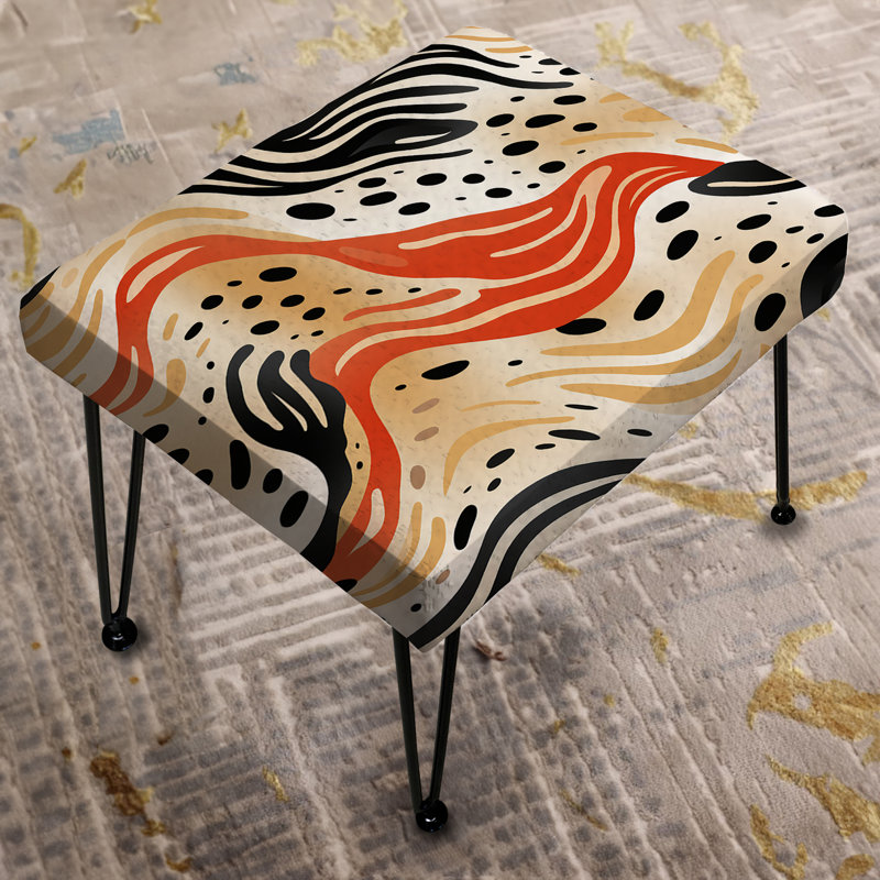 Design Art Beige And Orange Urban Abstract Safari - Geometric Rectangle ...