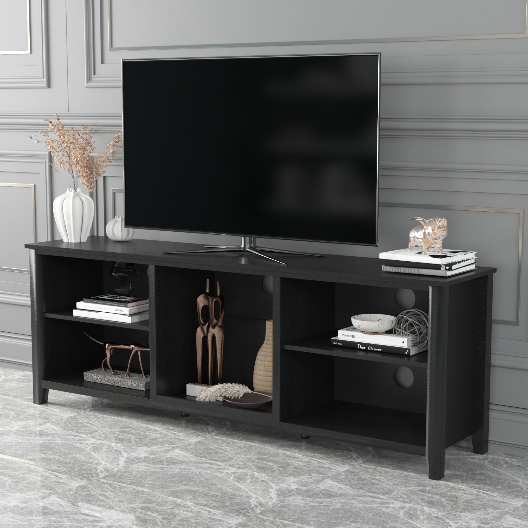 Lark Manor Lefancy WESOME TV Stand Storage Media Console Entertainment ...