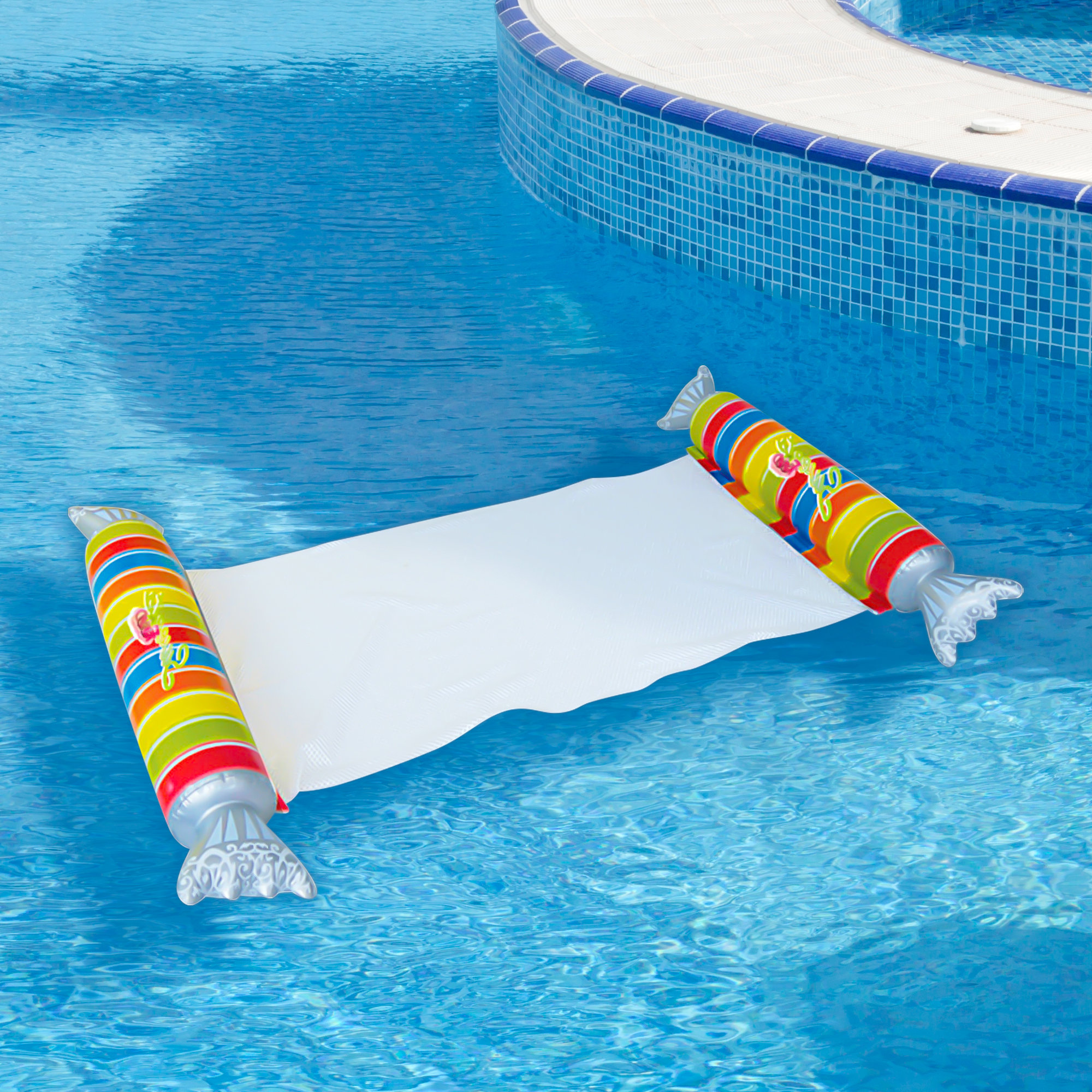 Northlight Seasonal 57" Inflatable Striped Candy Swimming Pool Water ...