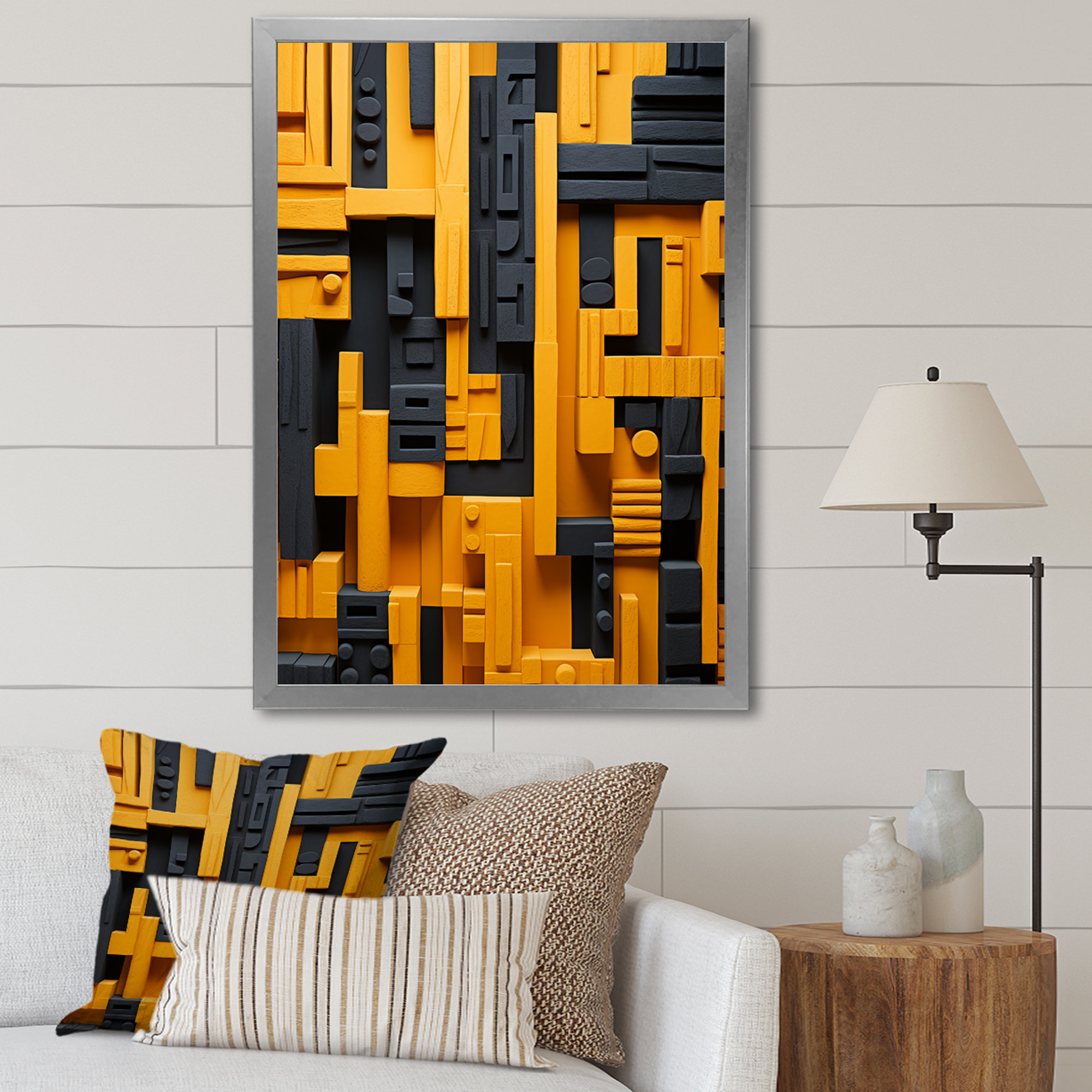 Bungalow Rose Yellow Ndebele Tribal Patterns - African Tribal Wall Art ...