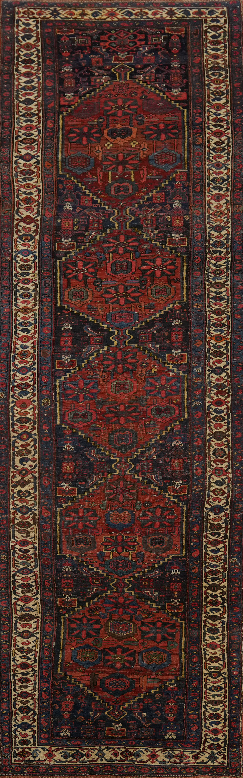 Bloomsbury Market Pre-1900 Vegetable Dye Traditional Runner Rug 4x18 ...