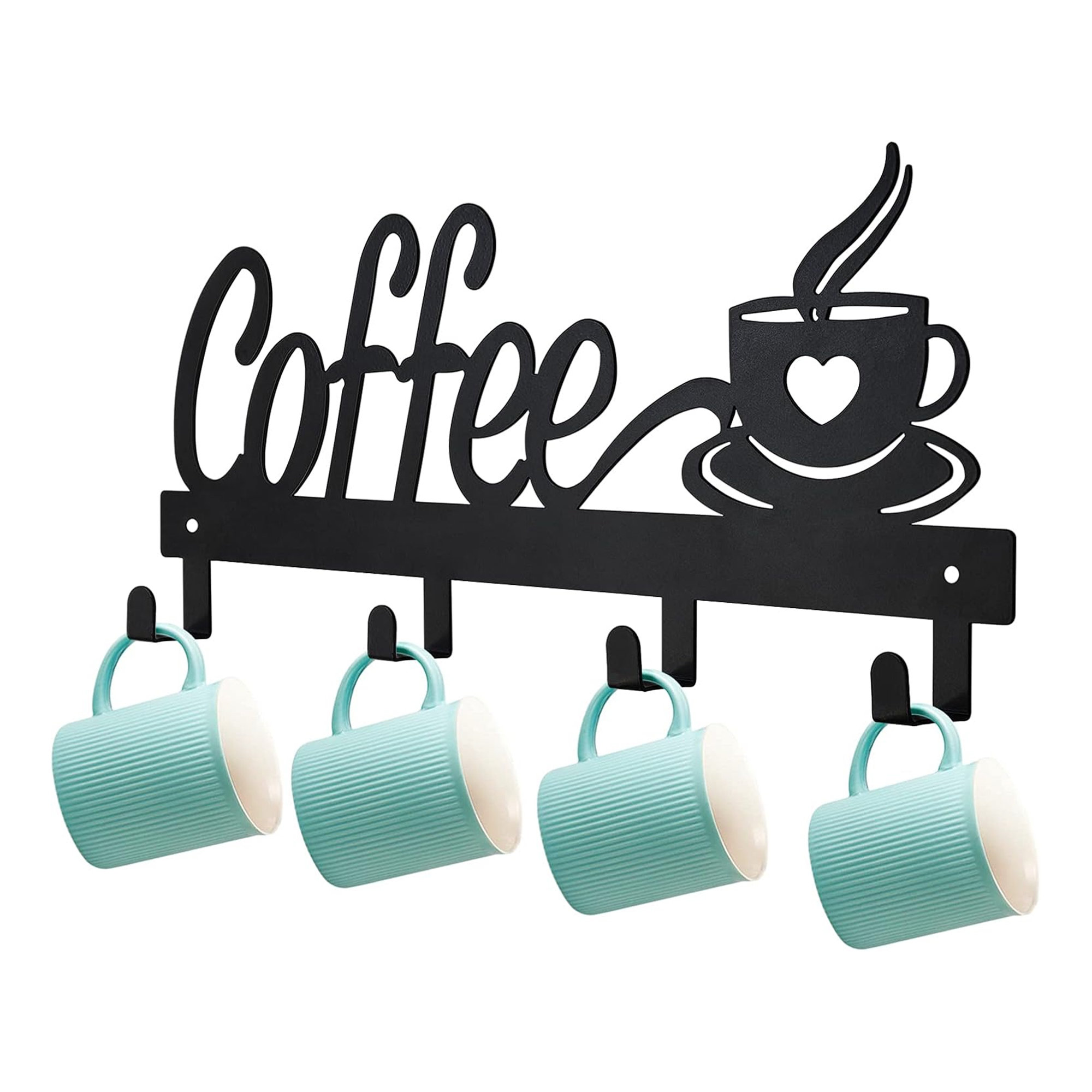 Ophelia & Co. Wall Mounted Coffee Mug Holder | Wayfair