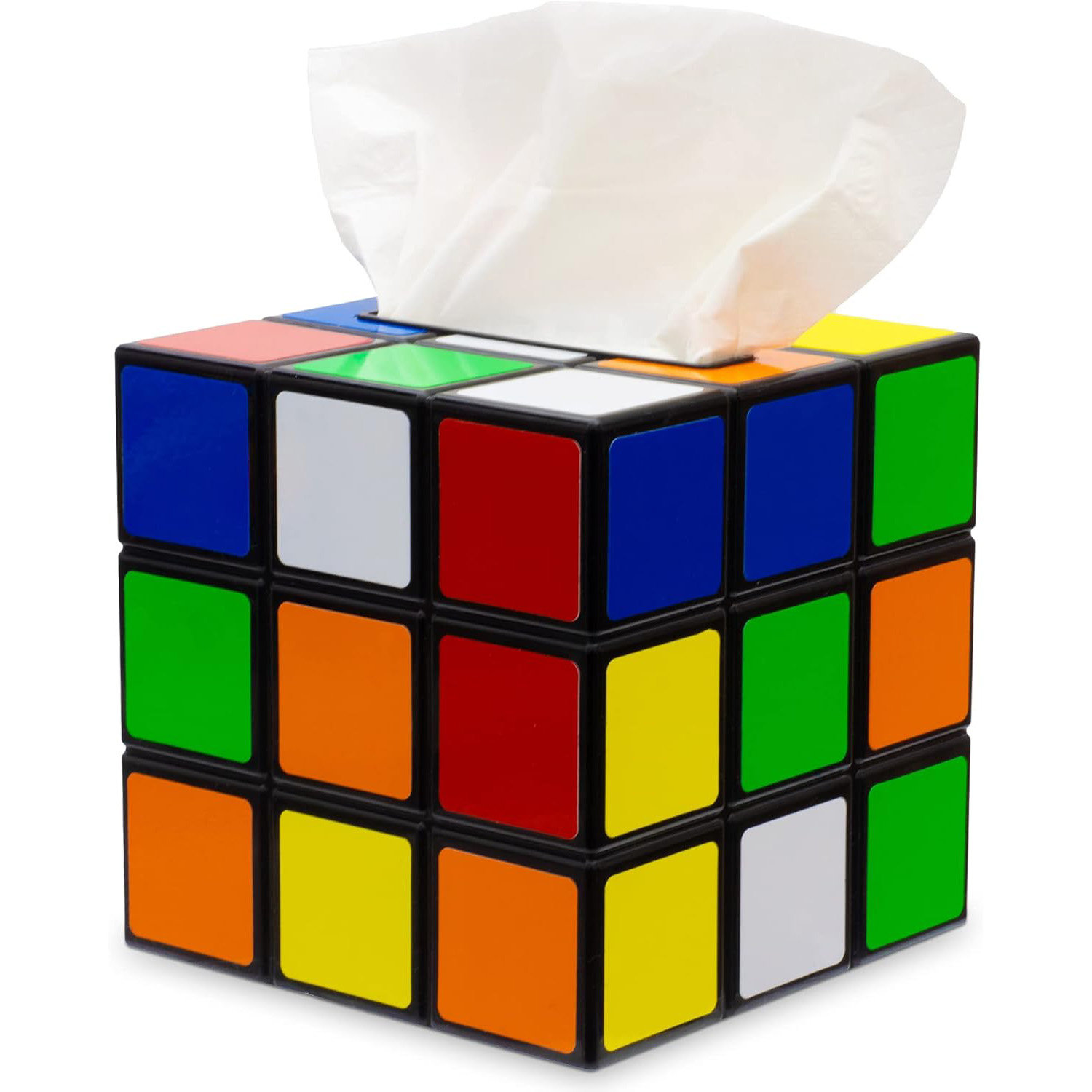 Ivy Bronx Plastic Magic Cube Tissue Box Cover, Holder For Square Tissue ...