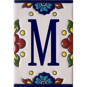 Fine Crafts Imports TalaMex Mexican Talavera Mission Tile House Letter ...