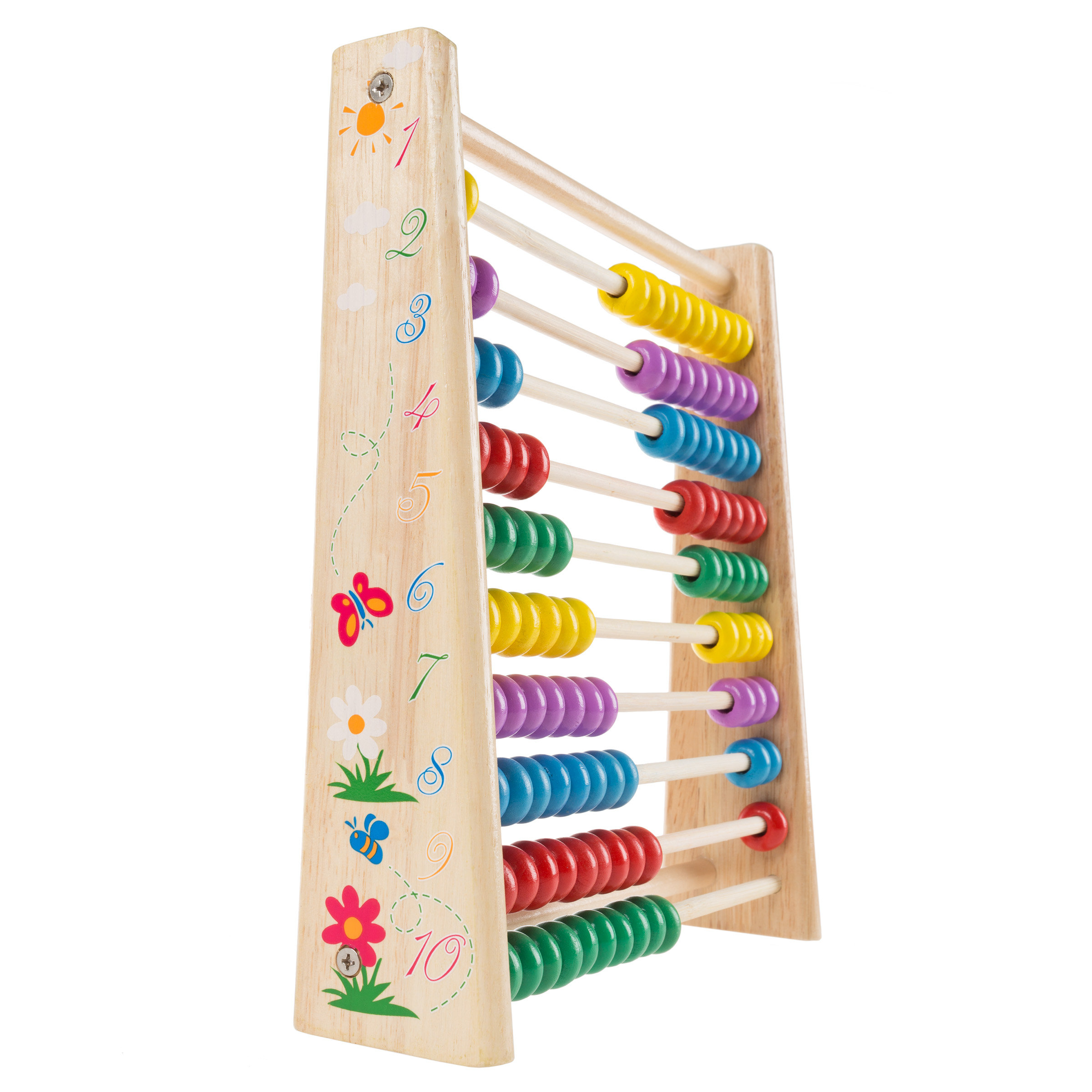 Hey! Play! Wooden abacus-classic and colourful children’s math and ...