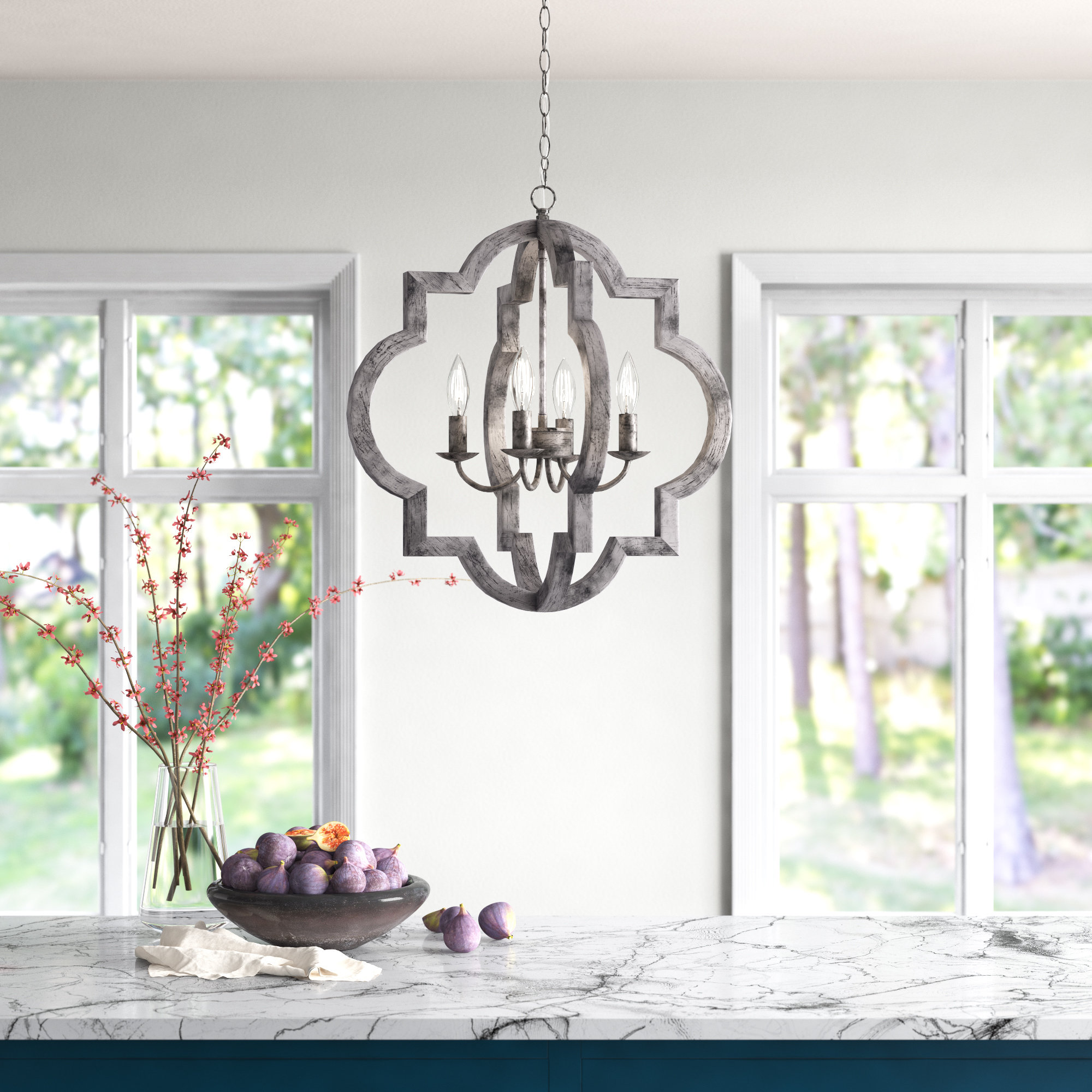 Laurel Foundry Modern Farmhouse® Rarick 4 - Light Geometric Chandelier ...