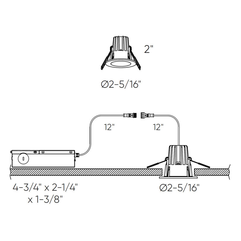 DALS Lighting RGR 1'' Selectable Color Temperature Dimmable Air-Tight ...
