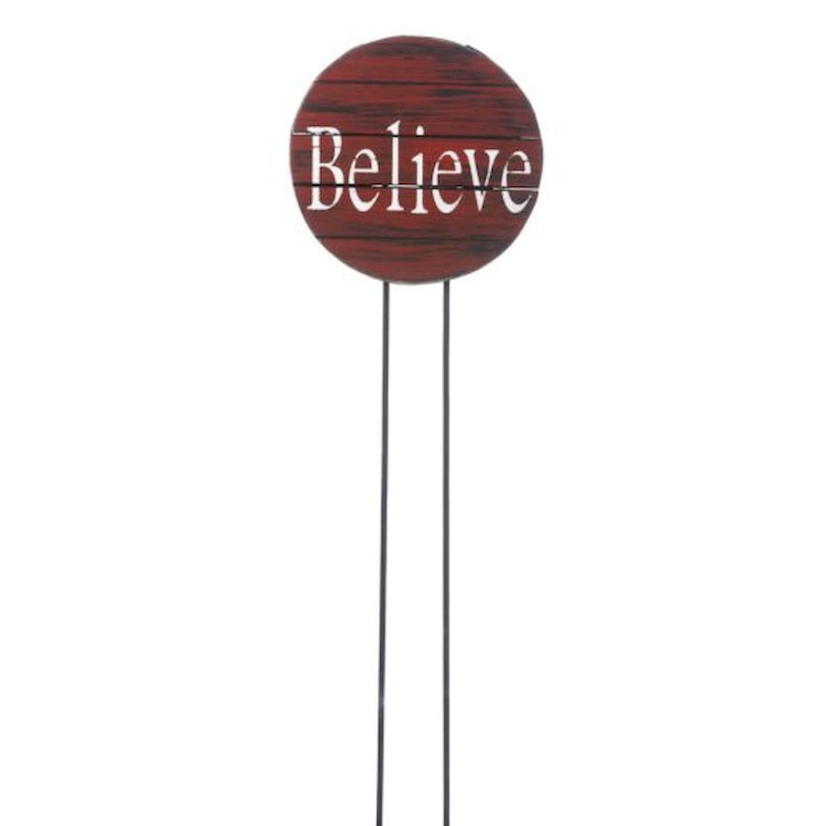Arlmont & Co. Wooden Outdoor 'Believe' Stake Sign - Wayfair Canada