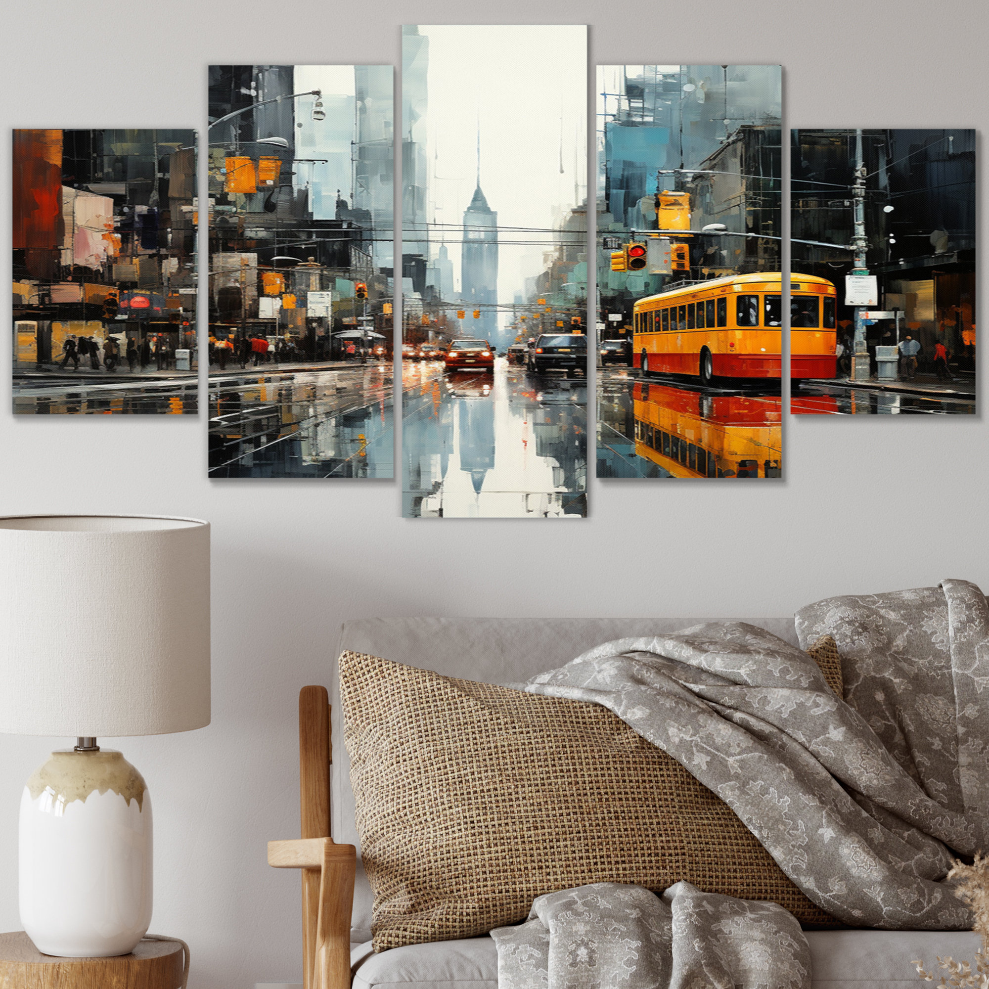 Winston Porter Cityscape Collage IV - Abstract Collages Canvas Print ...