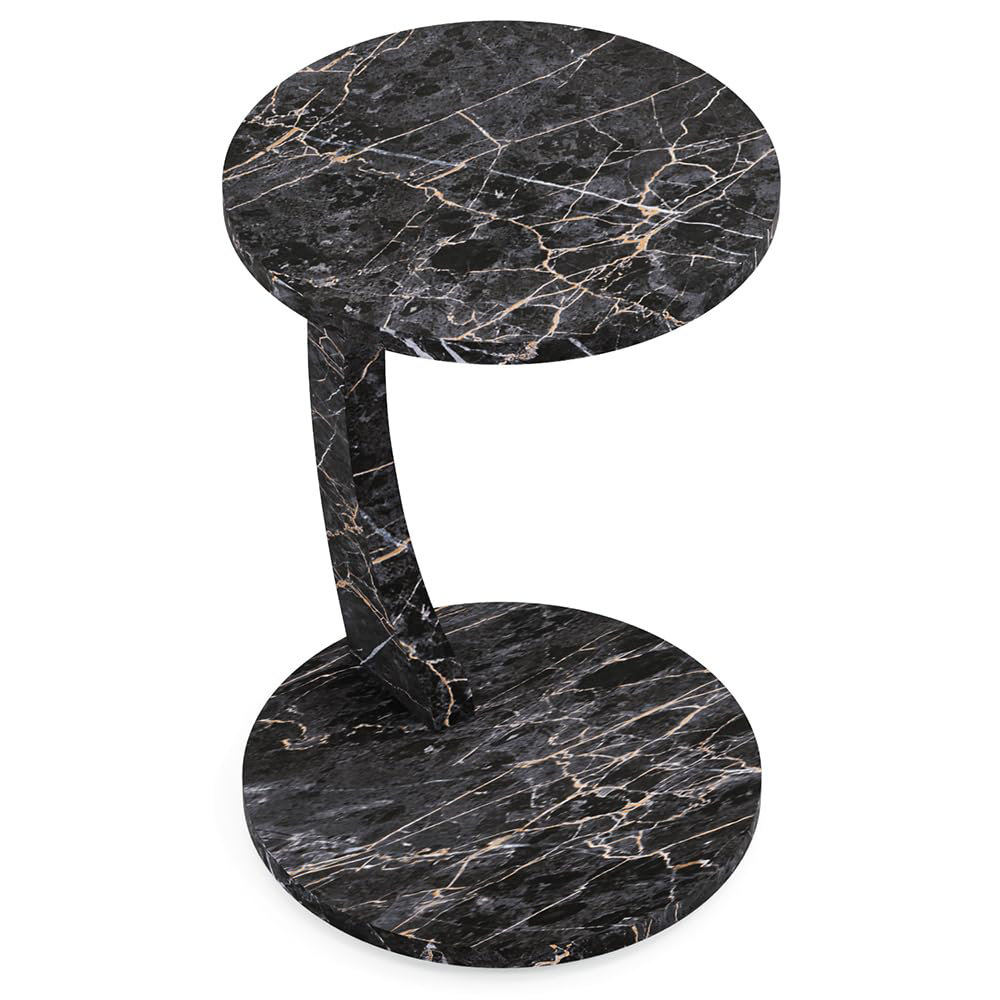 Ivy Bronx C-Shaped Rolling Side Table, Modern Design with Wheels | Wayfair