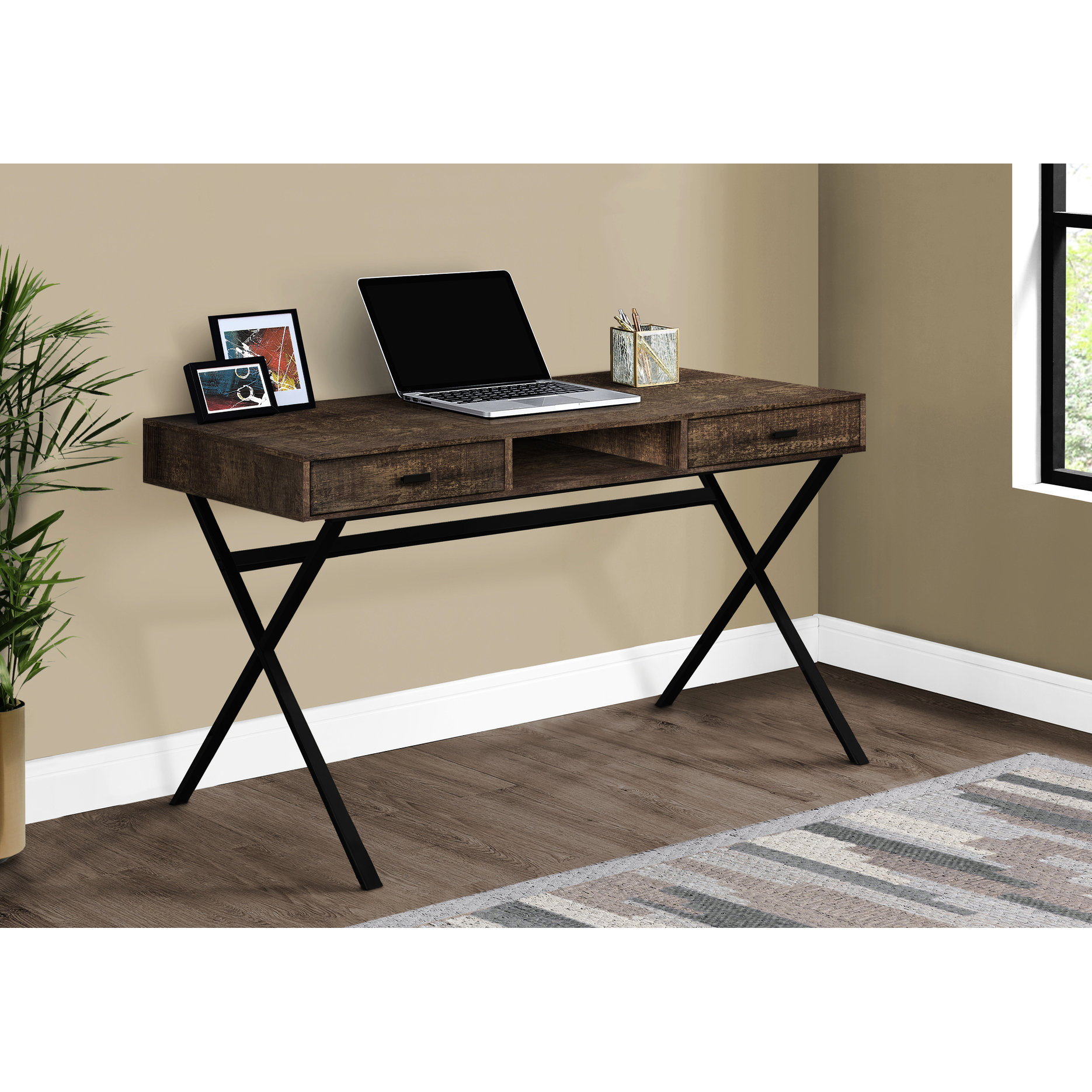 Latitude Run® Brown Laminate Computer Table For Office Space - 48"l ...
