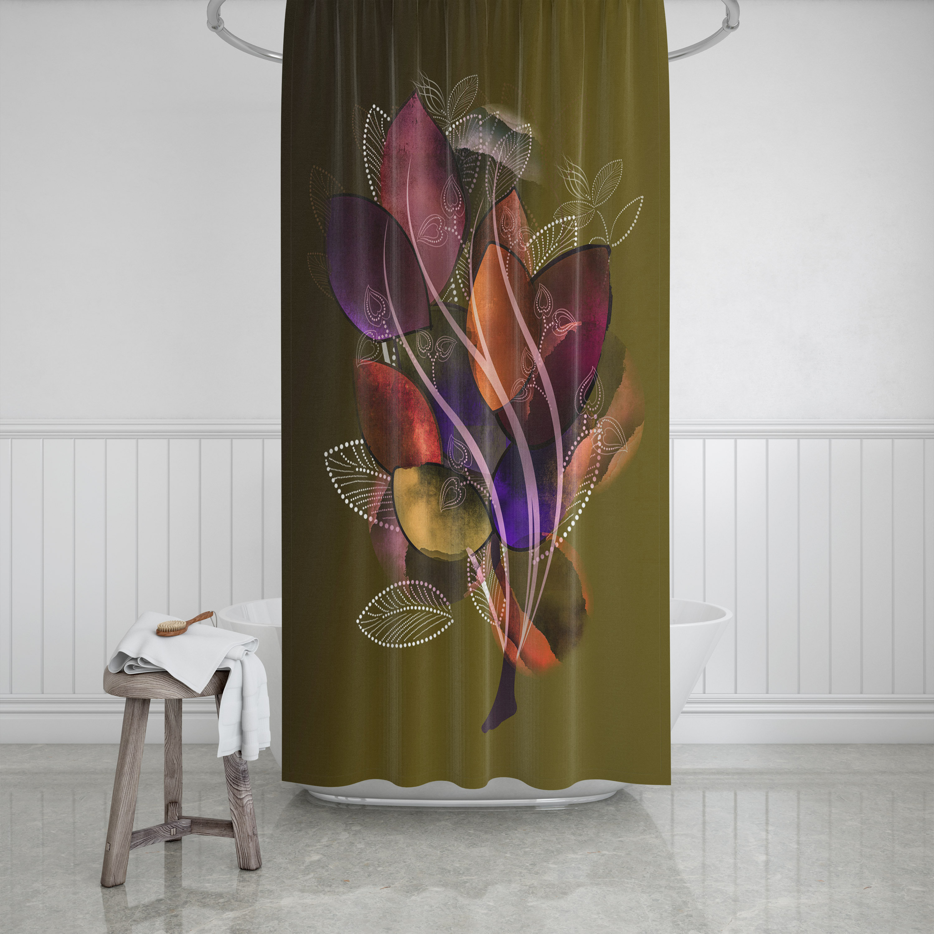 East Urban Home Paulena Floral Shower Curtain | Wayfair