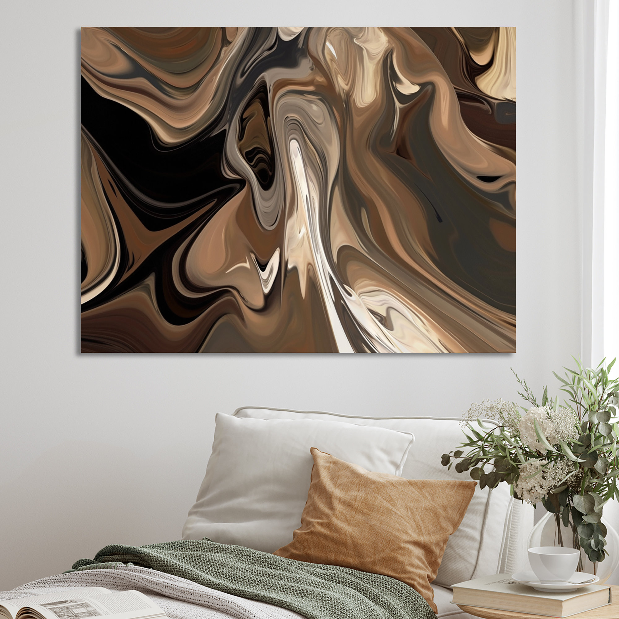Wrought Studio™ Fushion Liquid Glam Art I - Abstract Wall Art Prints ...