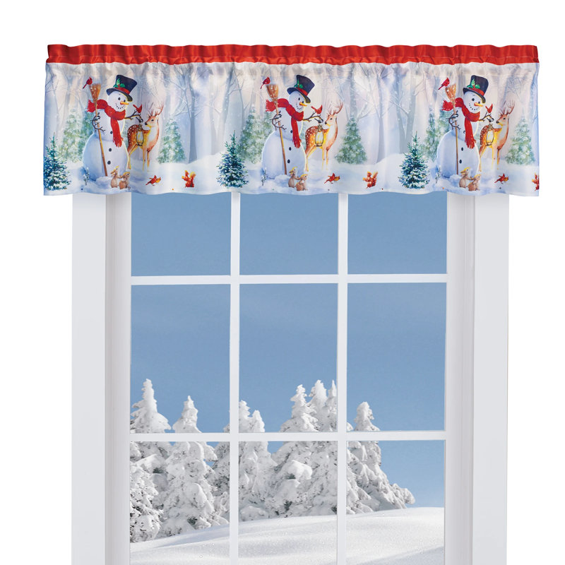 The Holiday Aisle® Winter Snowman and Friends Forest Scene Printed ...