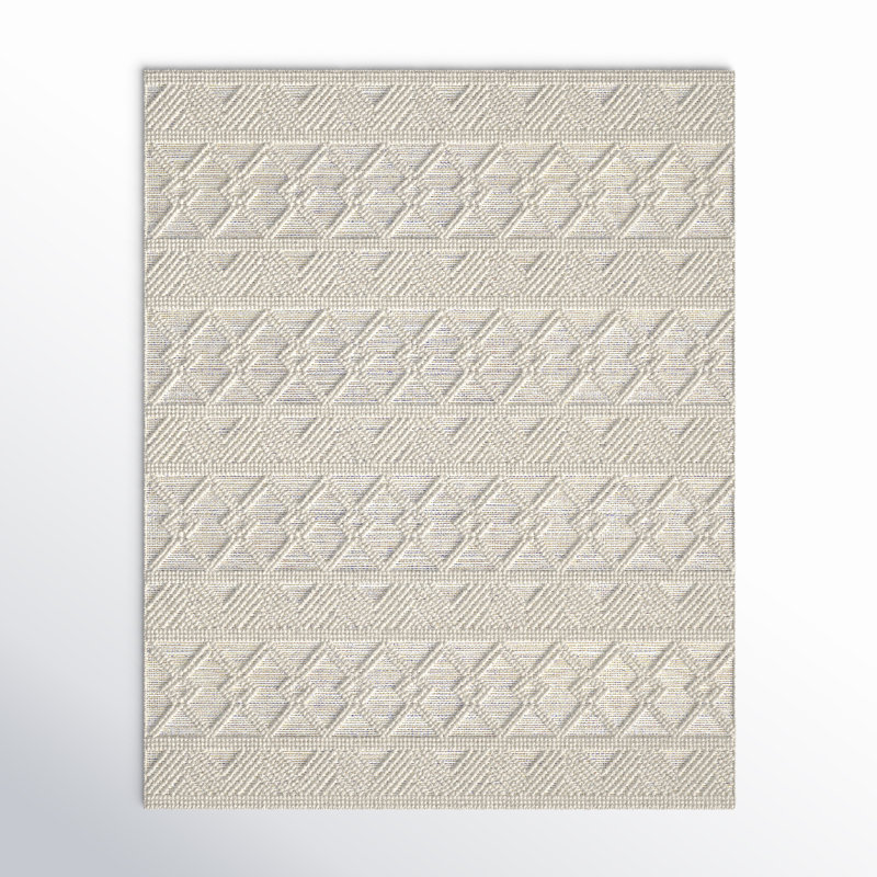 Joss & Main Tribeca Geometric Handmade Flatweave Wool Blue/Cream Area ...