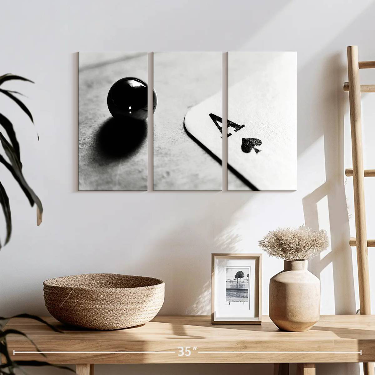 Ebern Designs Senne BW Ace Of Spades Card | Wayfair