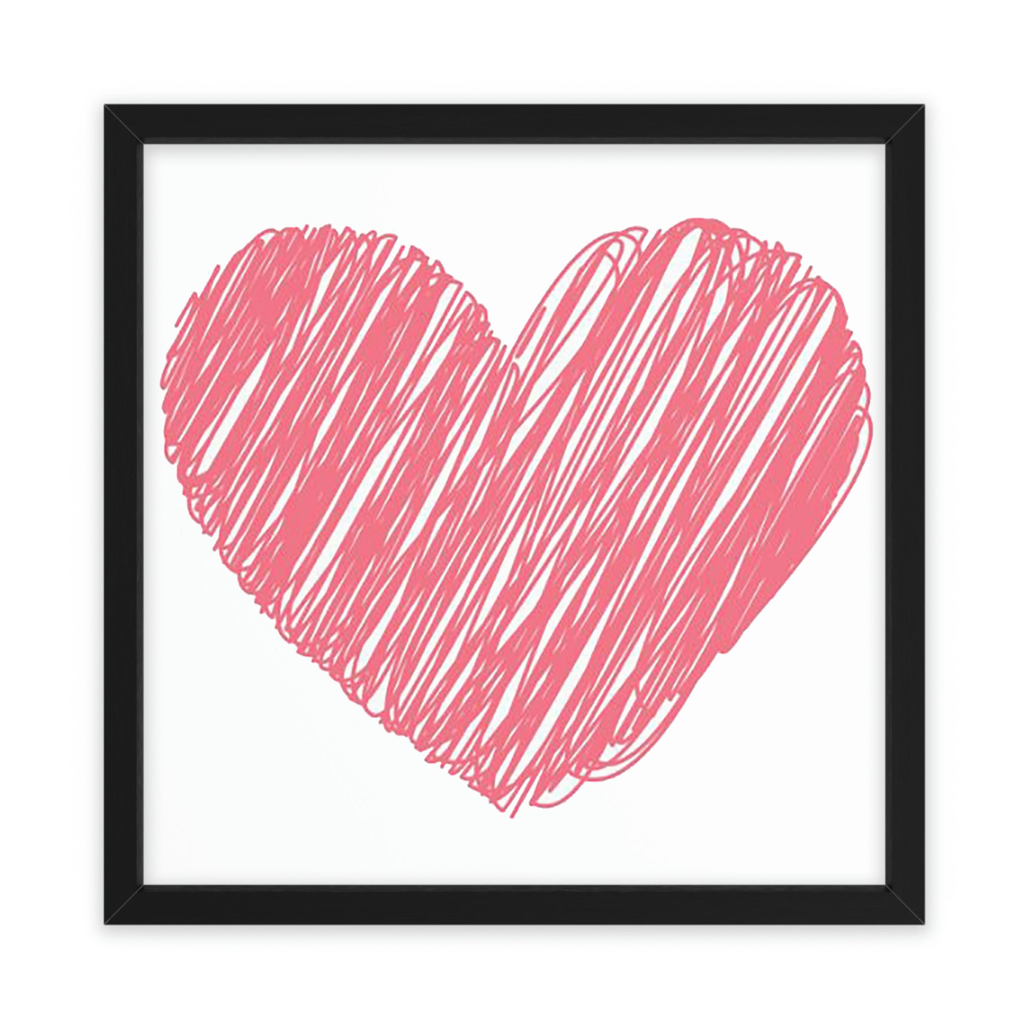 The Holiday Aisle® Hearts - Picture Frame Illustration | Wayfair