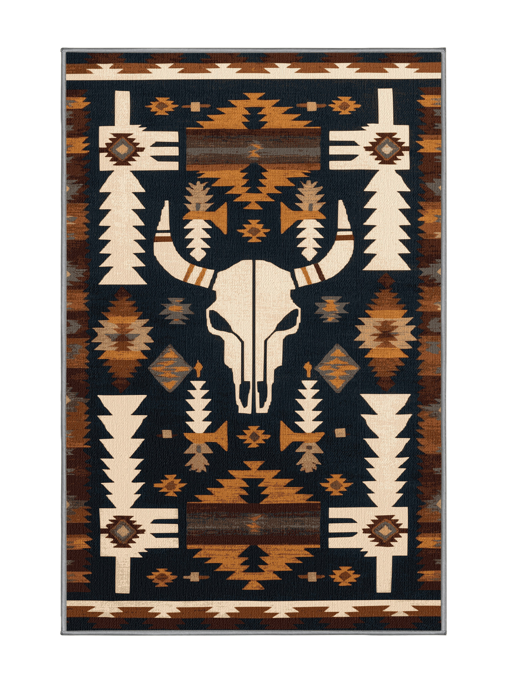 Dakota Fields Washable Skull and Bones Southwestern Area Rug | Wayfair
