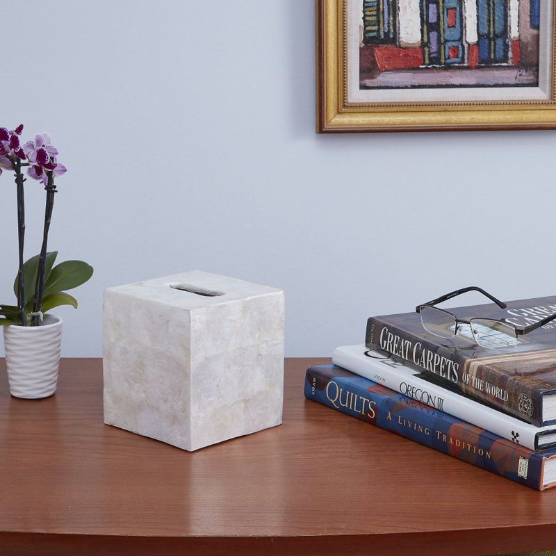 Dovecove Norine Tissue Box Capiz Shell Cover & Reviews | Wayfair
