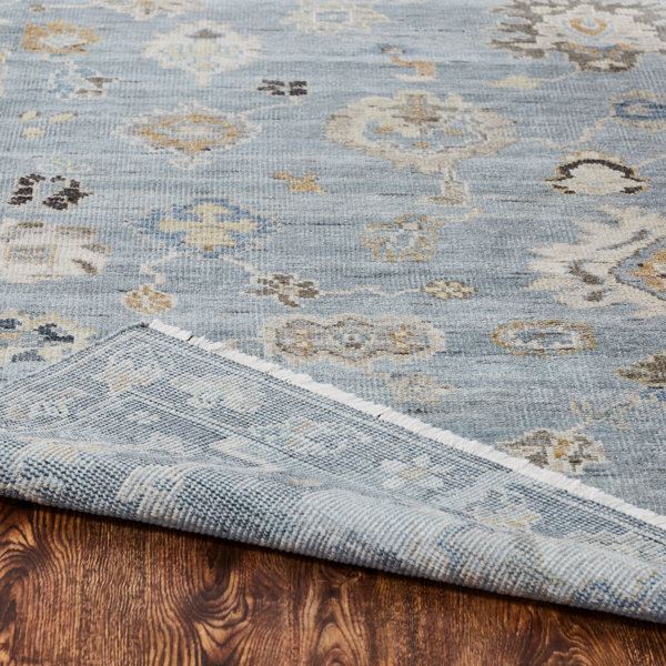 Madison Couture Rugs Timeless Fusion Light Blue Hand-Knotted Abstract ...
