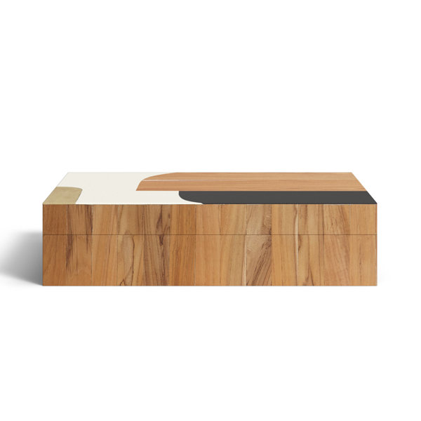 Virgal Wooden Inlaid Box-Black/Ivory | AllModern