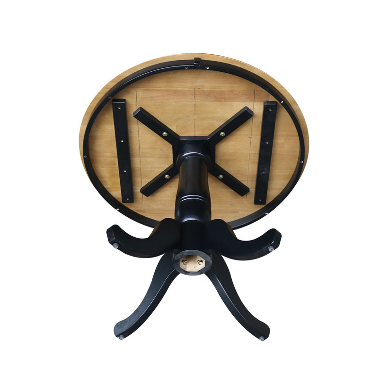 Charlton Home® Solid Wood Pedestal Dining Table & Reviews | Wayfair