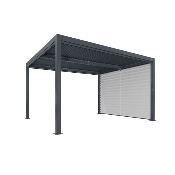 Purple Leaf Louvered Pergola Accessories Pull Down Roller Shade Privacy ...