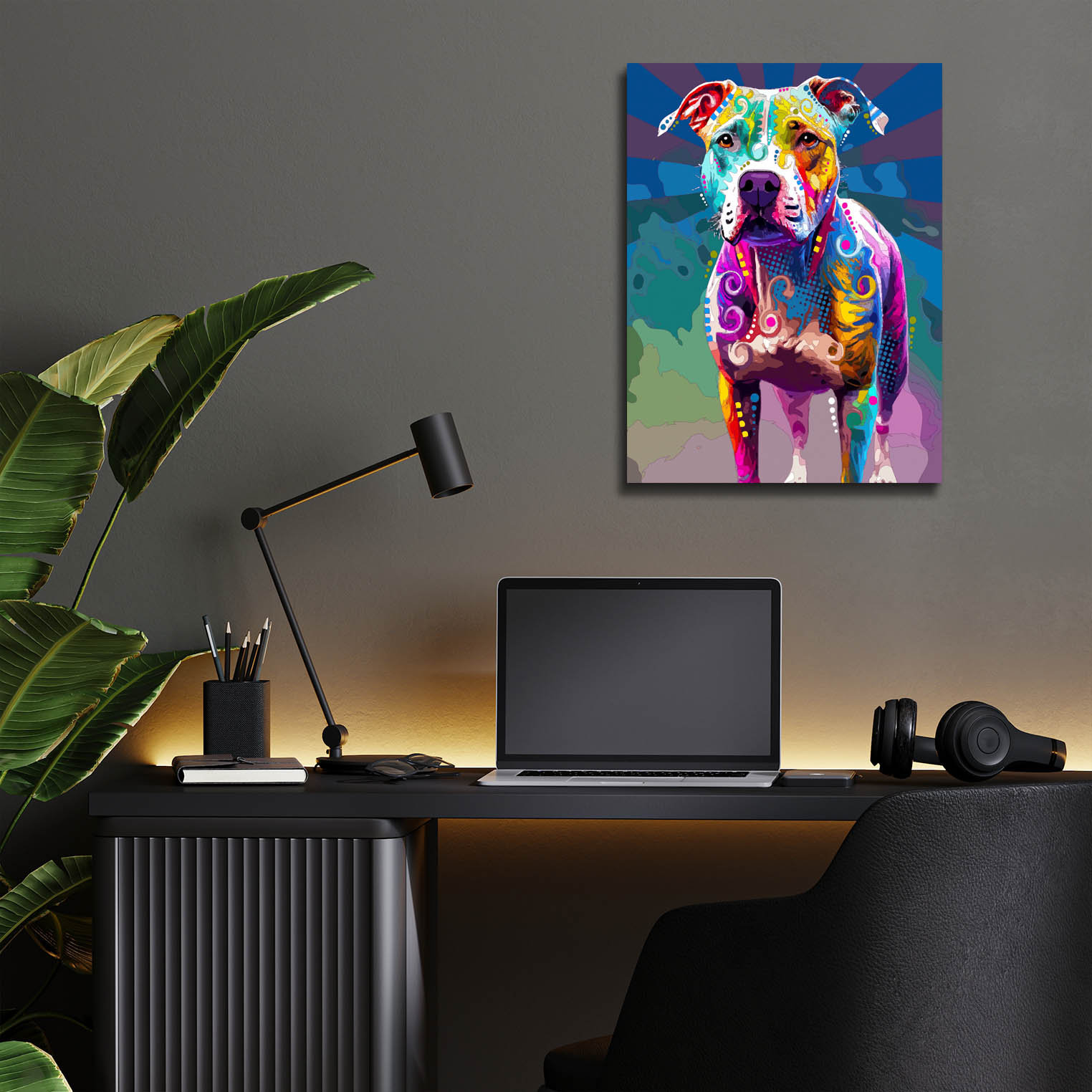 Hokku Designs " The Carefree Staffie " by Dean Russo | Wayfair